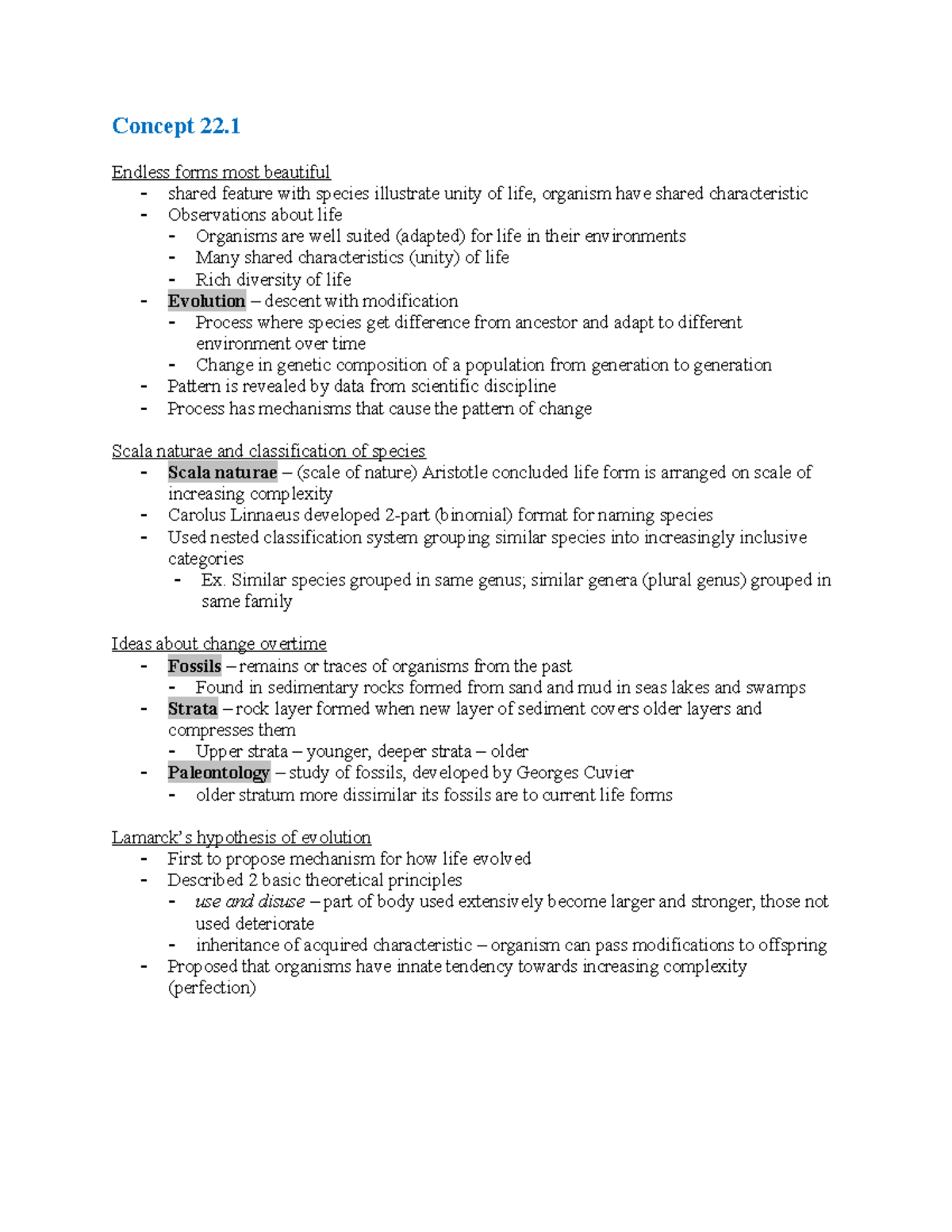 Concept 22 - Concept 22. Endless forms most beautiful shared feature ...