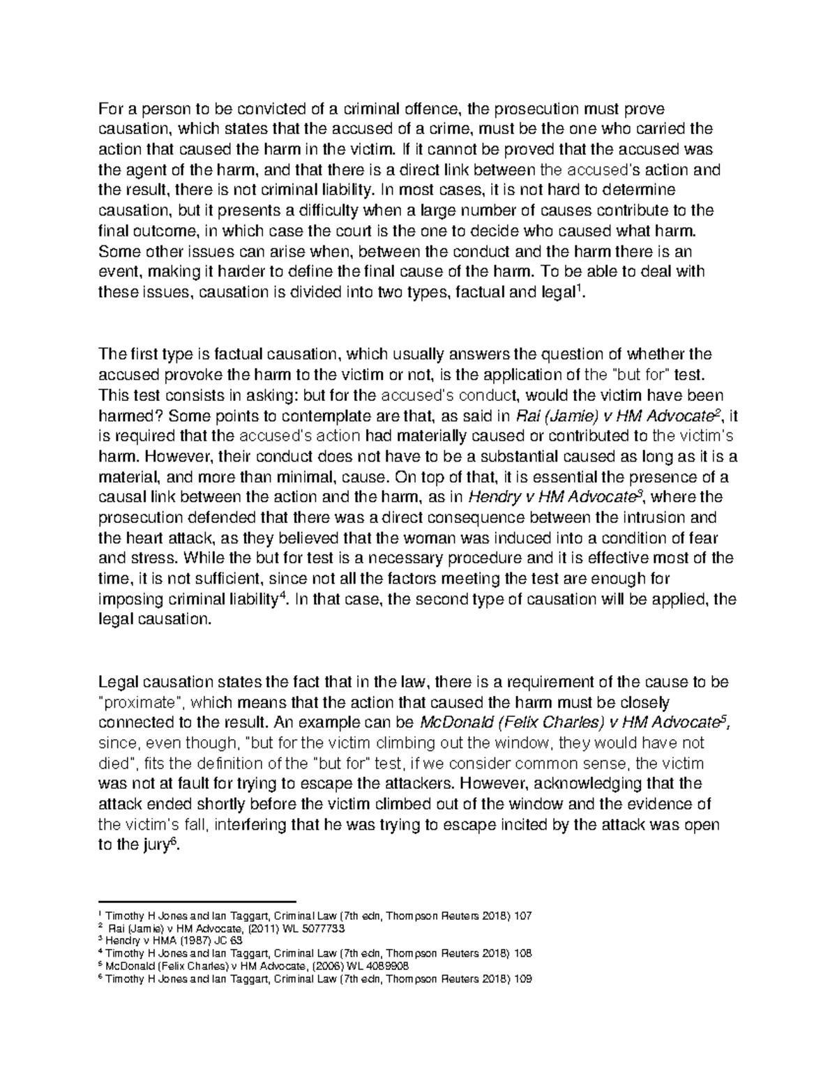 Criminal Law Essay For A Person To Be Convicted Of A Criminal Offence