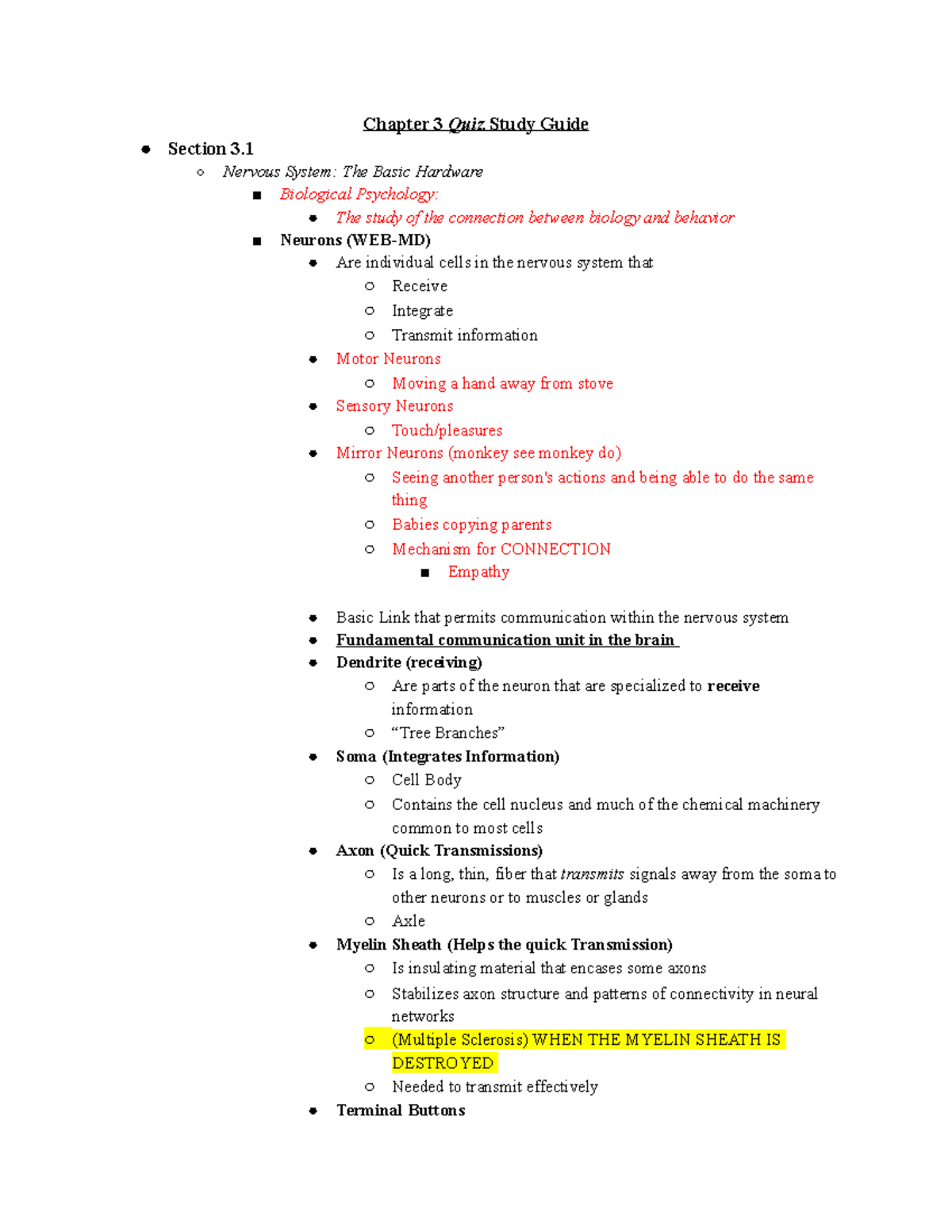 Chapter 3 Quiz Study Guide Psych - Chapter 3 Quiz Study Guide Section 3 ...