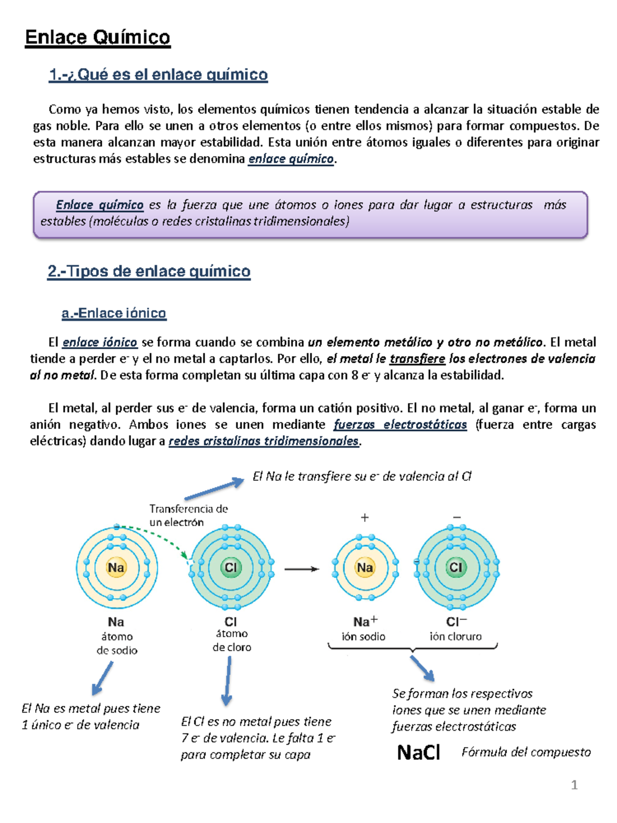 Enlace Quimico - Enlace Químico Como ya hemos visto, los elementos químicos tienen tendencia a ...