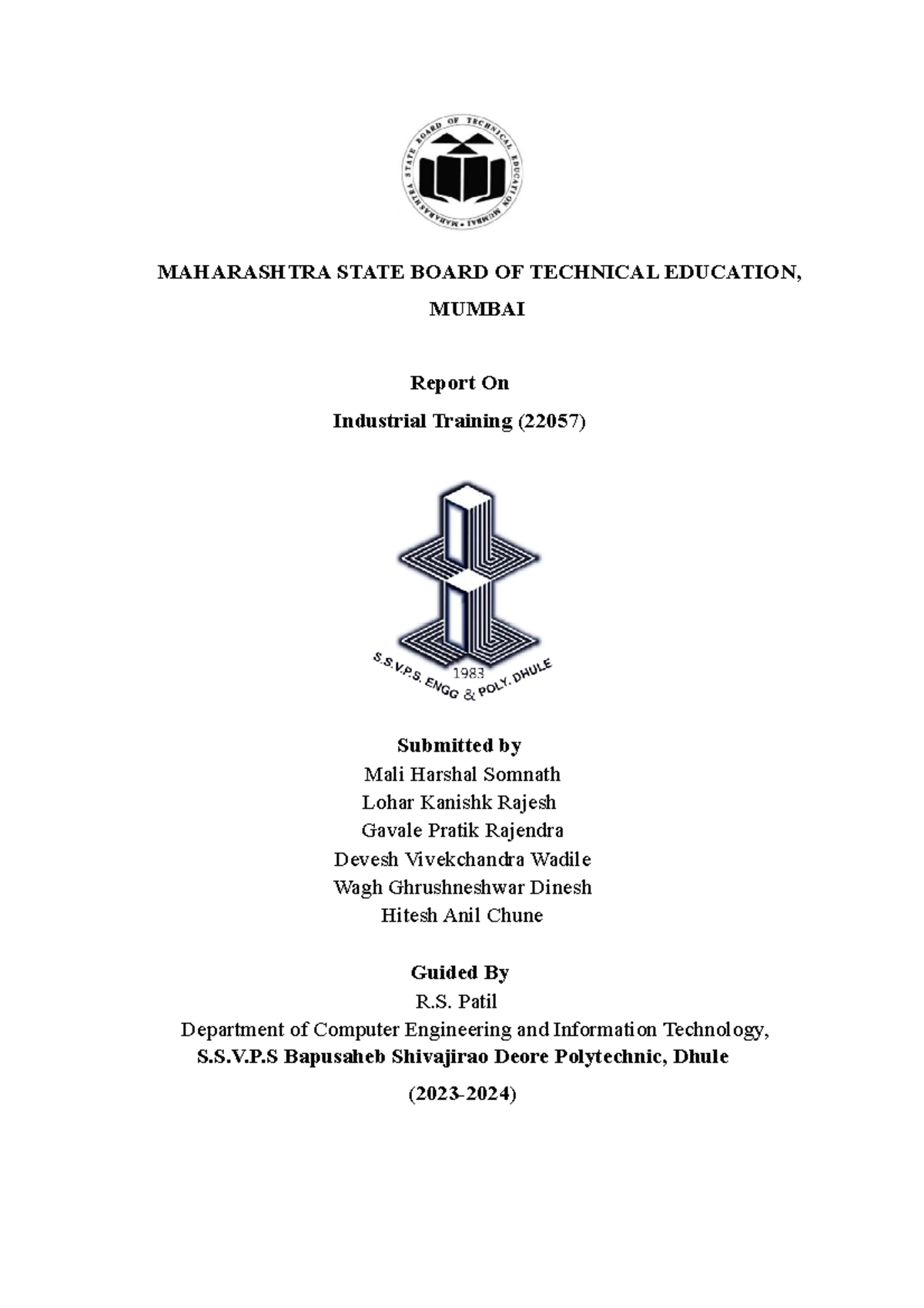 Maharashtra State Board OF Technical Education - MAHARASHTRA STATE ...