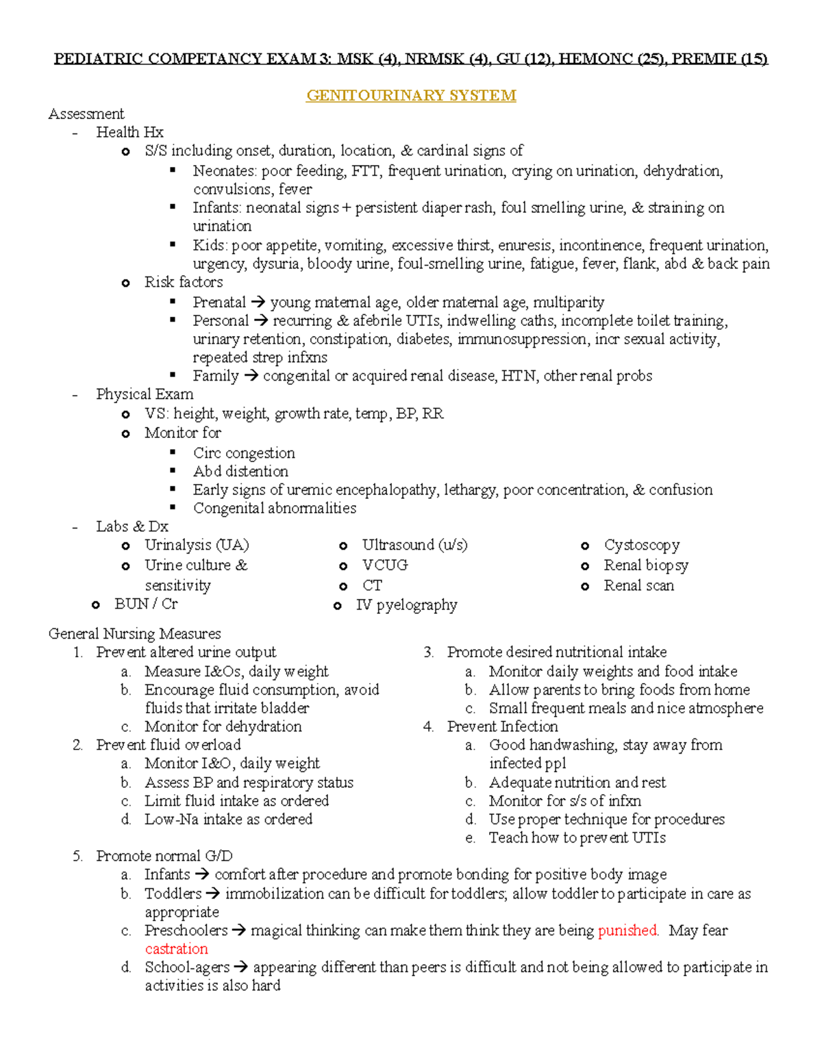 Pediatric Competancy EXAM 3 - PEDIATRIC COMPETANCY EXAM 3: MSK (4 ...