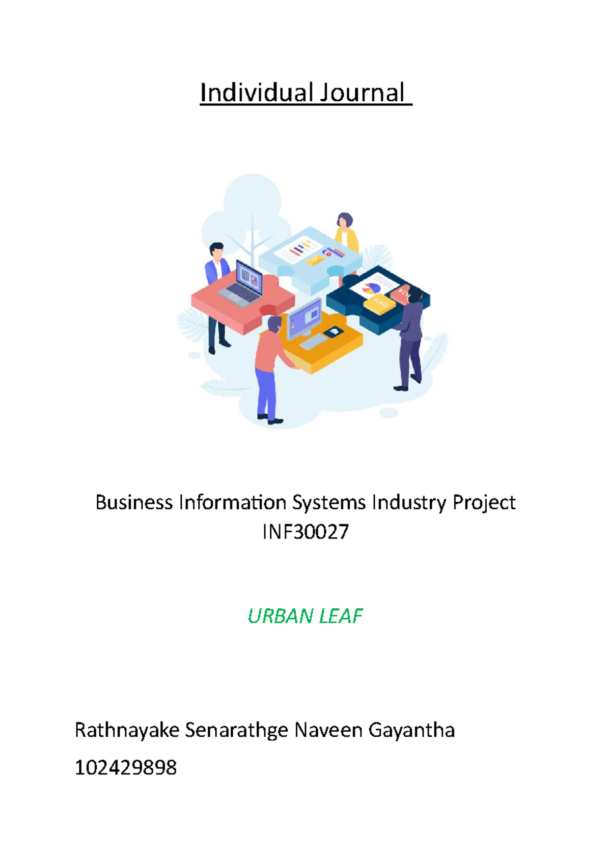 Individual Journal [Naveen Rathnayake - 102429898 ] - Individual ...