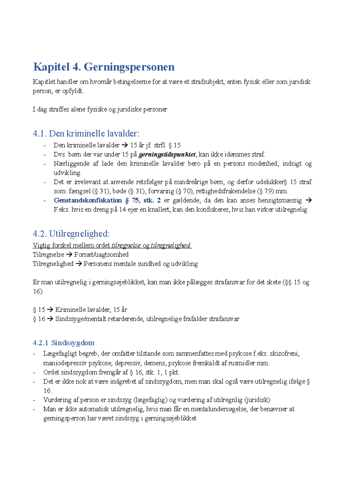Kap 4. Geringspersonen - Kapitel 4. Gerningspersonen Kapitlet handler ...