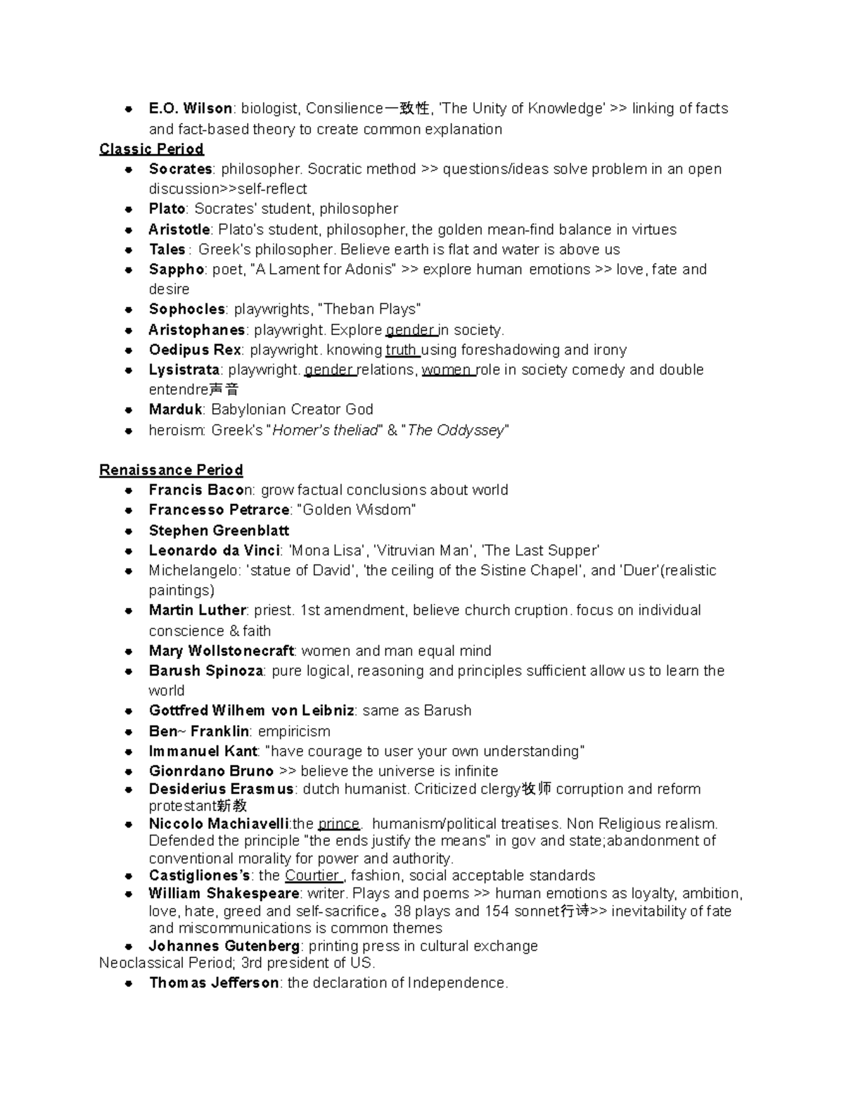 Untitled document - just self study notes - E. Wilson: biologist ...