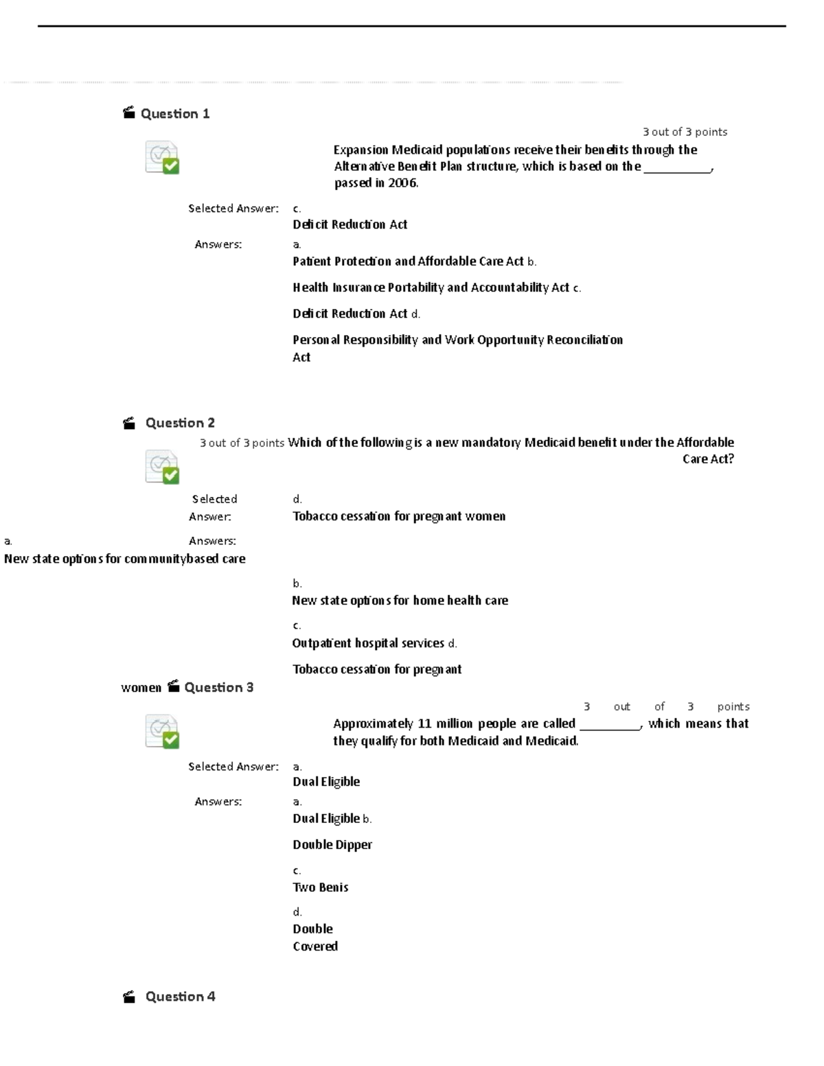 Week 4 Quiz - This quiz consists of five multiple-choice questions ...