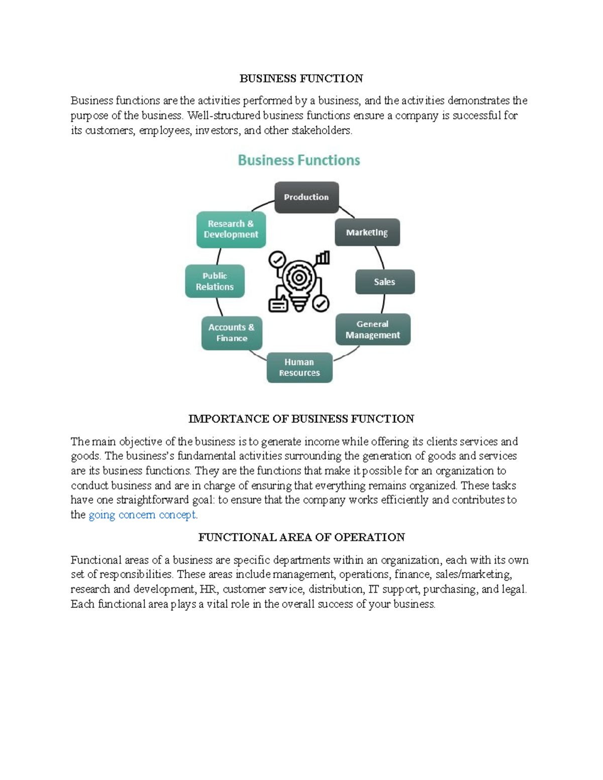 Business- Function-11 - BUSINESS FUNCTION Business functions are the ...