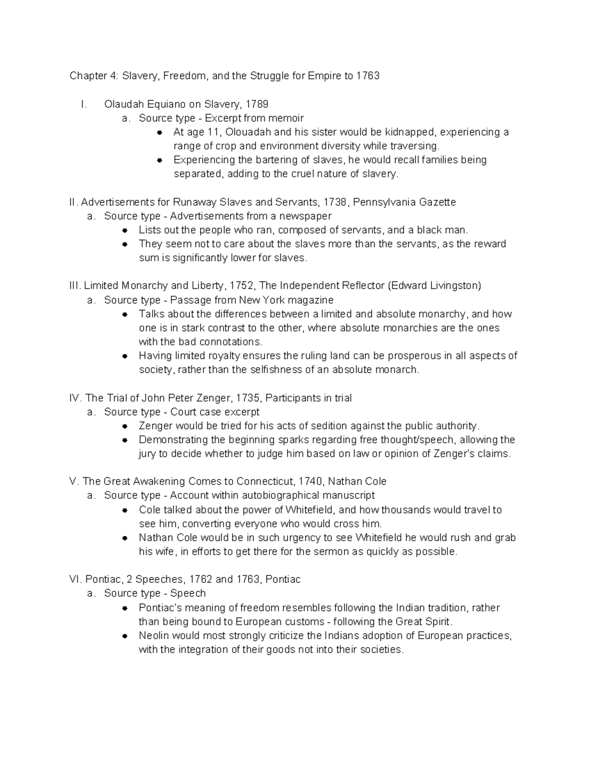 Voices of Freedom V1 Chapter 4 - Chapter 4: Slavery, Freedom, and the ...