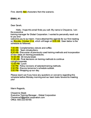 D390 - task 1 - N/A - Part 1: Based on the relevant information ...