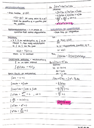 Methods of Integration - Engineering Calculus 2 - Studocu