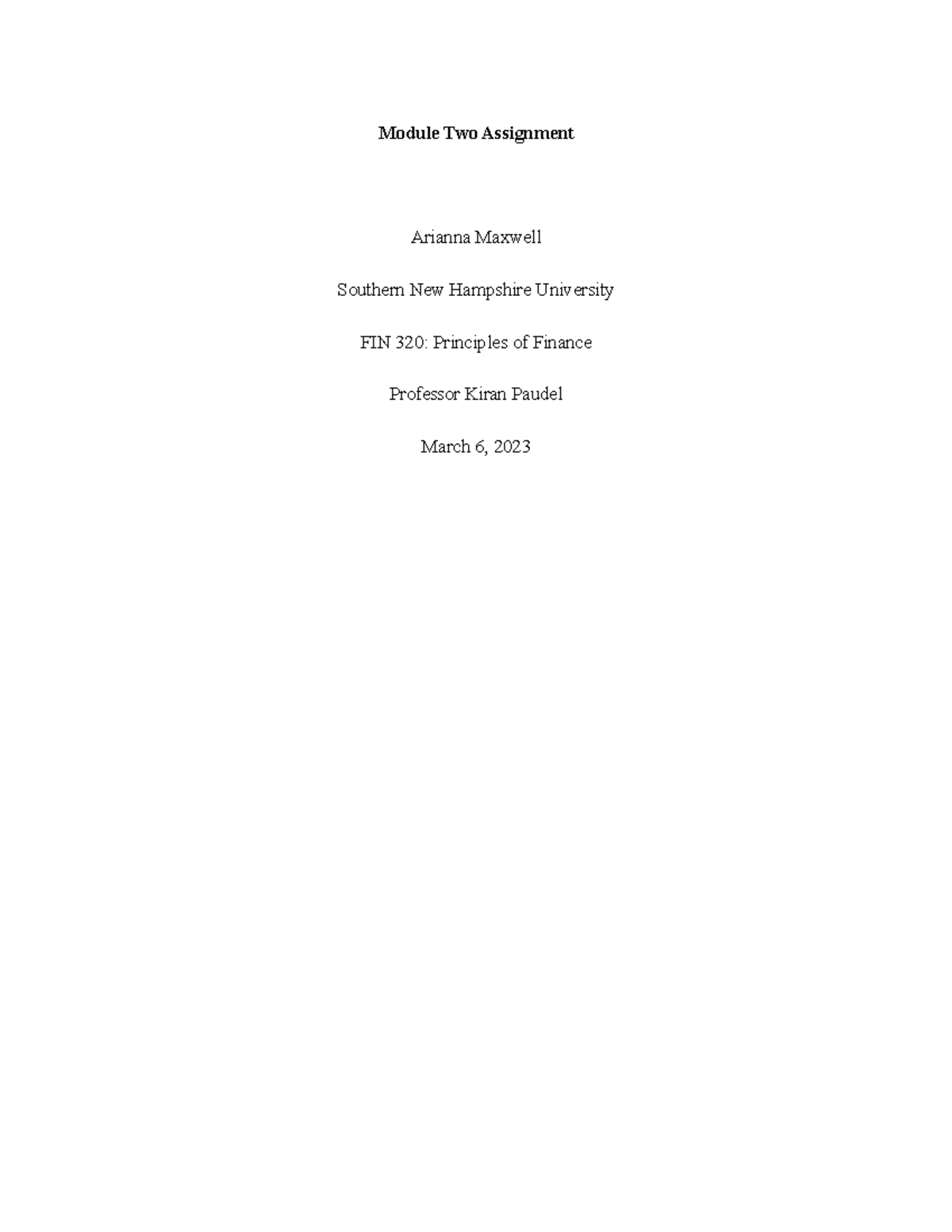 2-2 Journal- Financial Statements and Cash Flow Management - Module Two ...