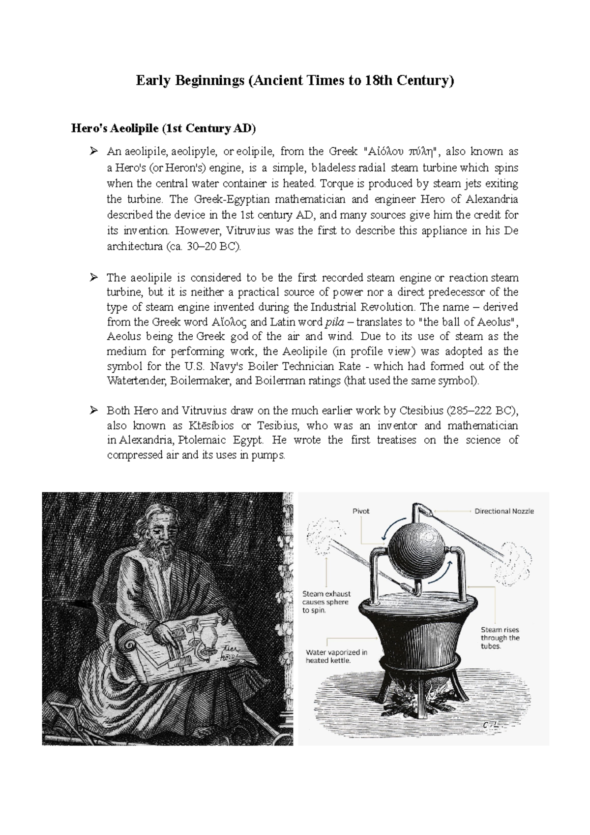 Combustion Engineering - Early Beginnings (Ancient Times to 18th ...