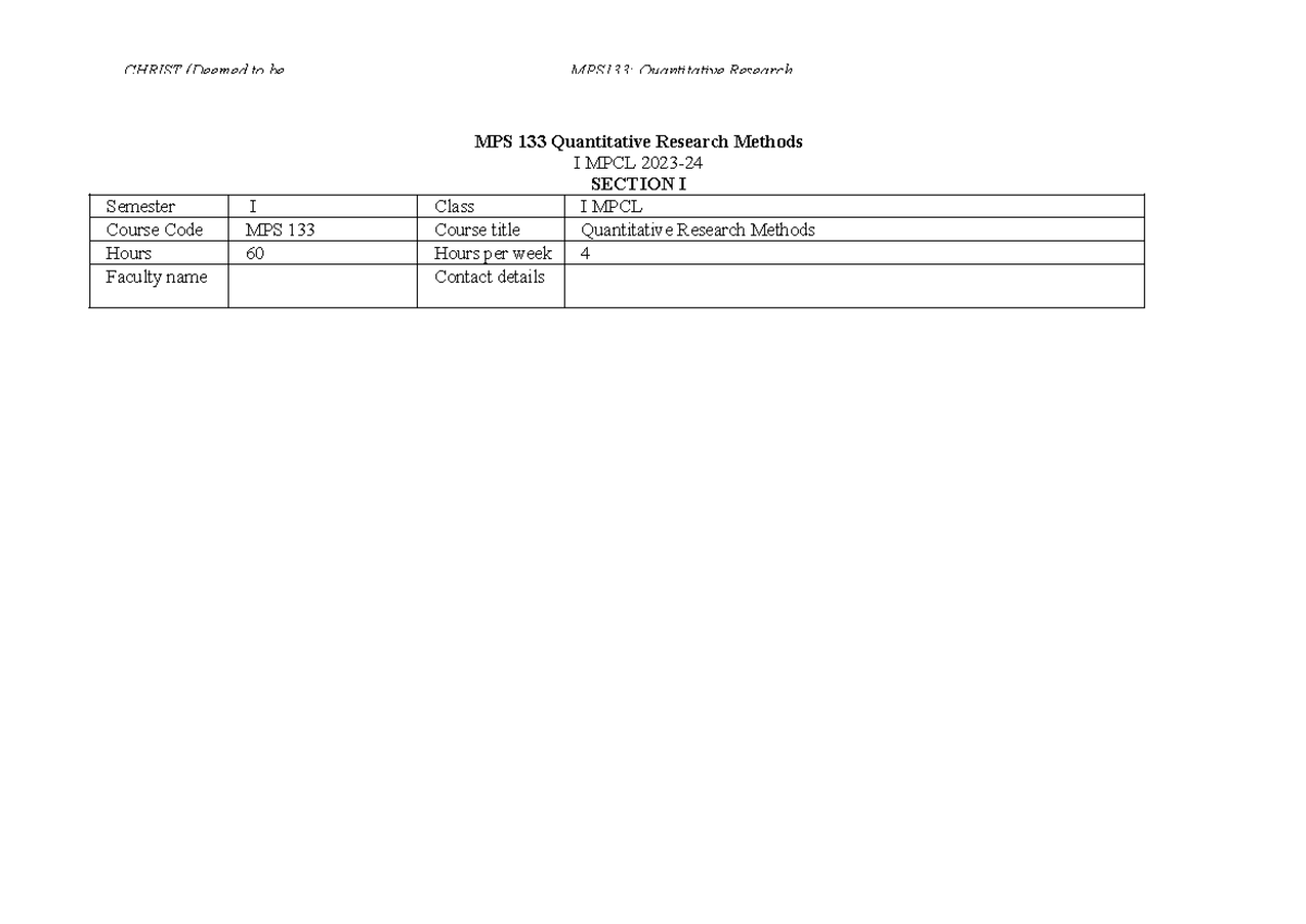 MPS133 Master Course Plan without rubrics - MPS 133 Quantitative ...
