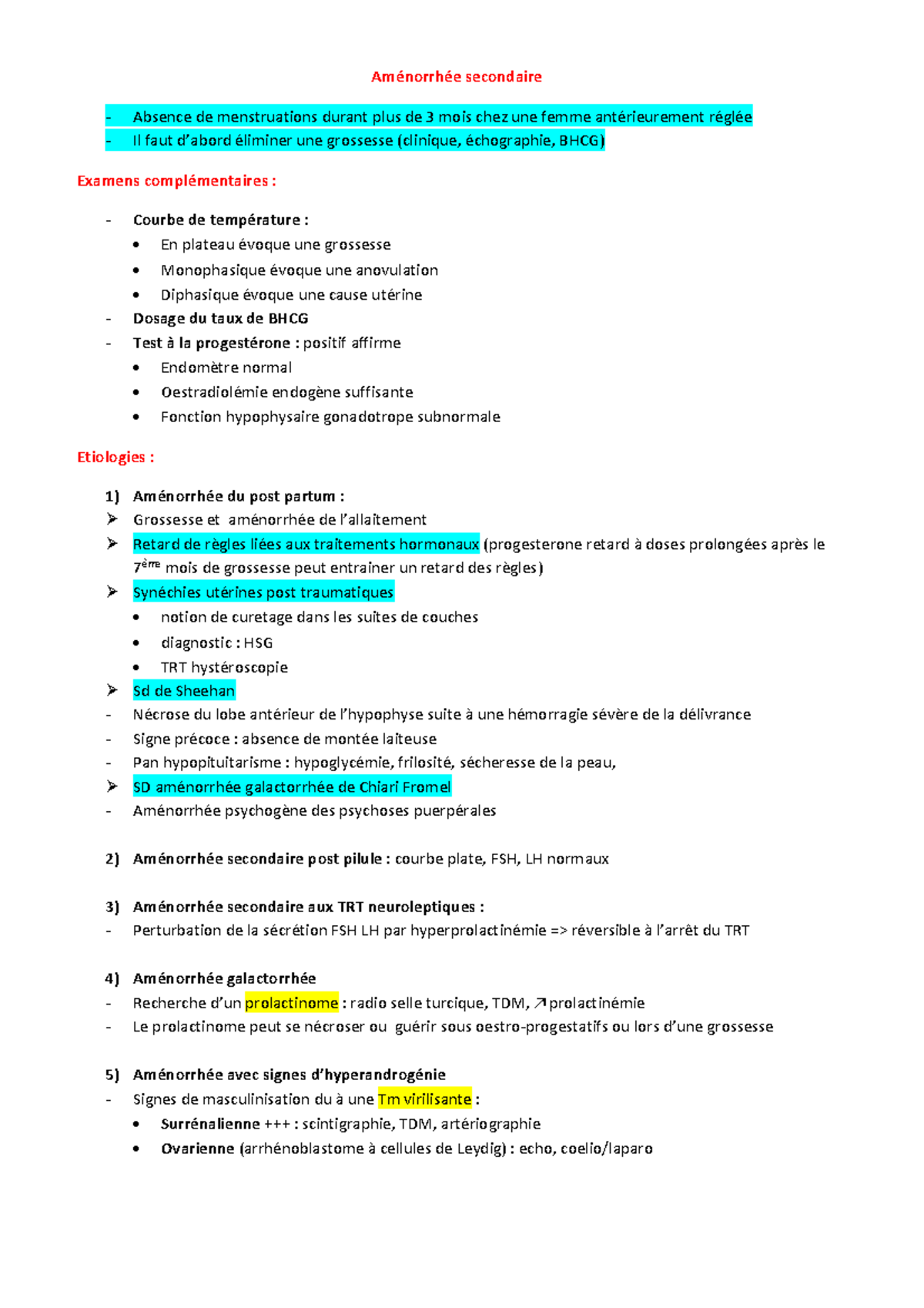 Aménorrhée secondaire - Aménorrhée secondaire Absence de menstruations ...