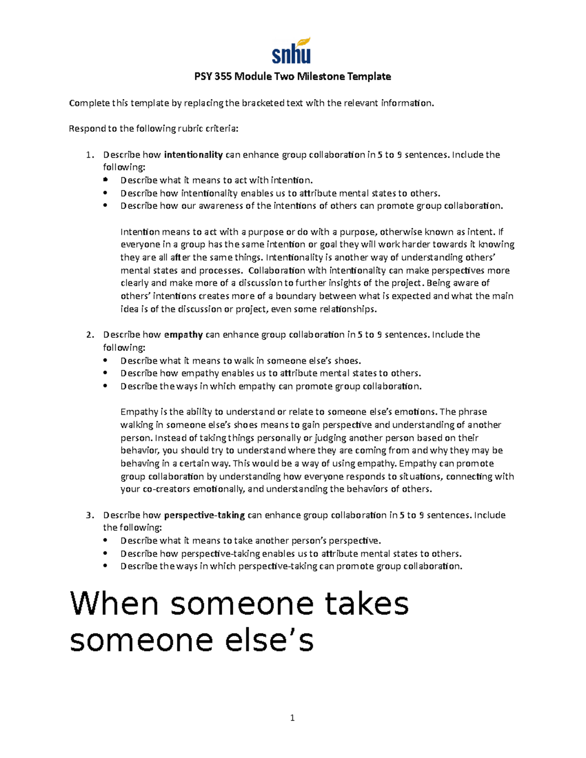 Theoriesof Socpsymod 2 - PSY 355 Module Two Milestone Template Complete ...