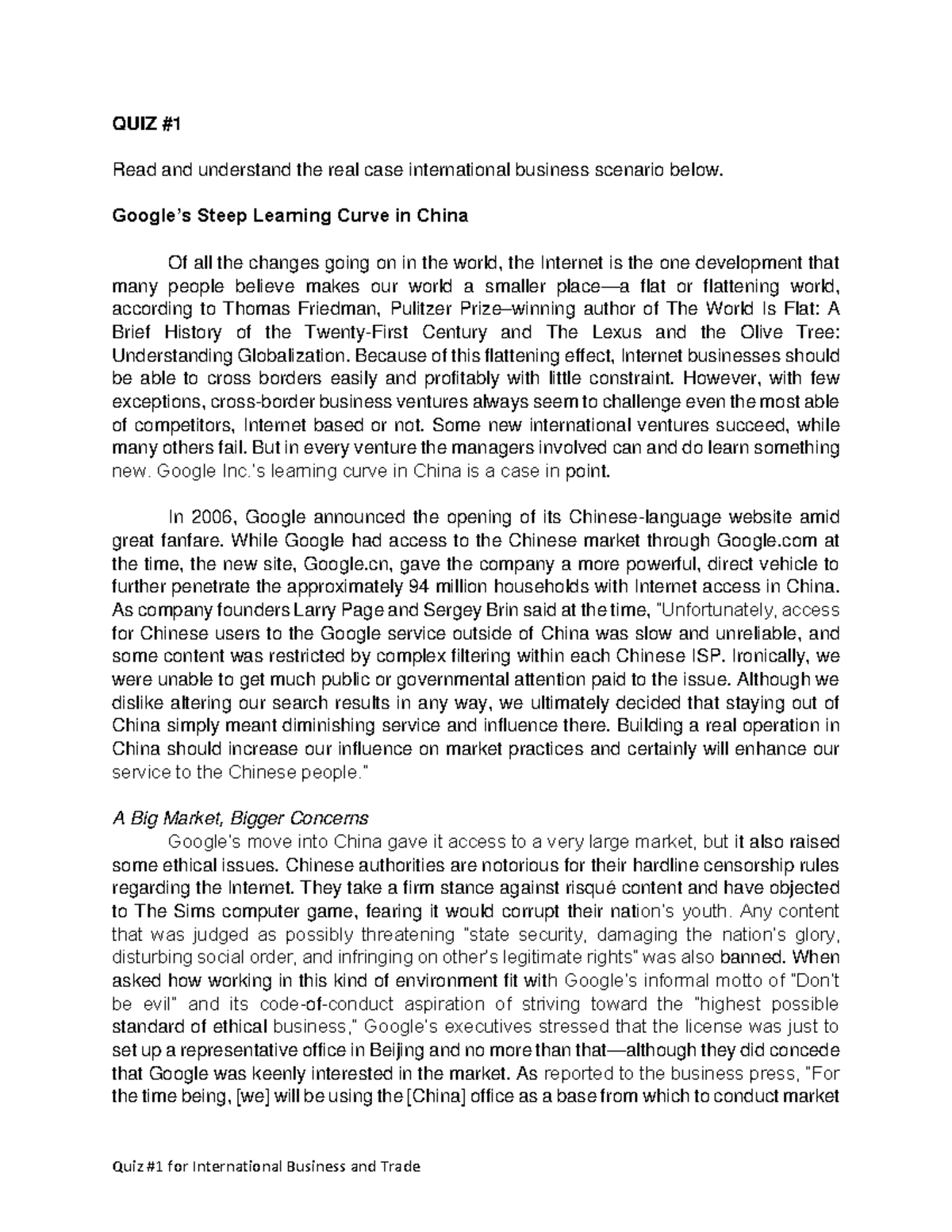 Google Case Study - QUIZ Read and understand the real case ...