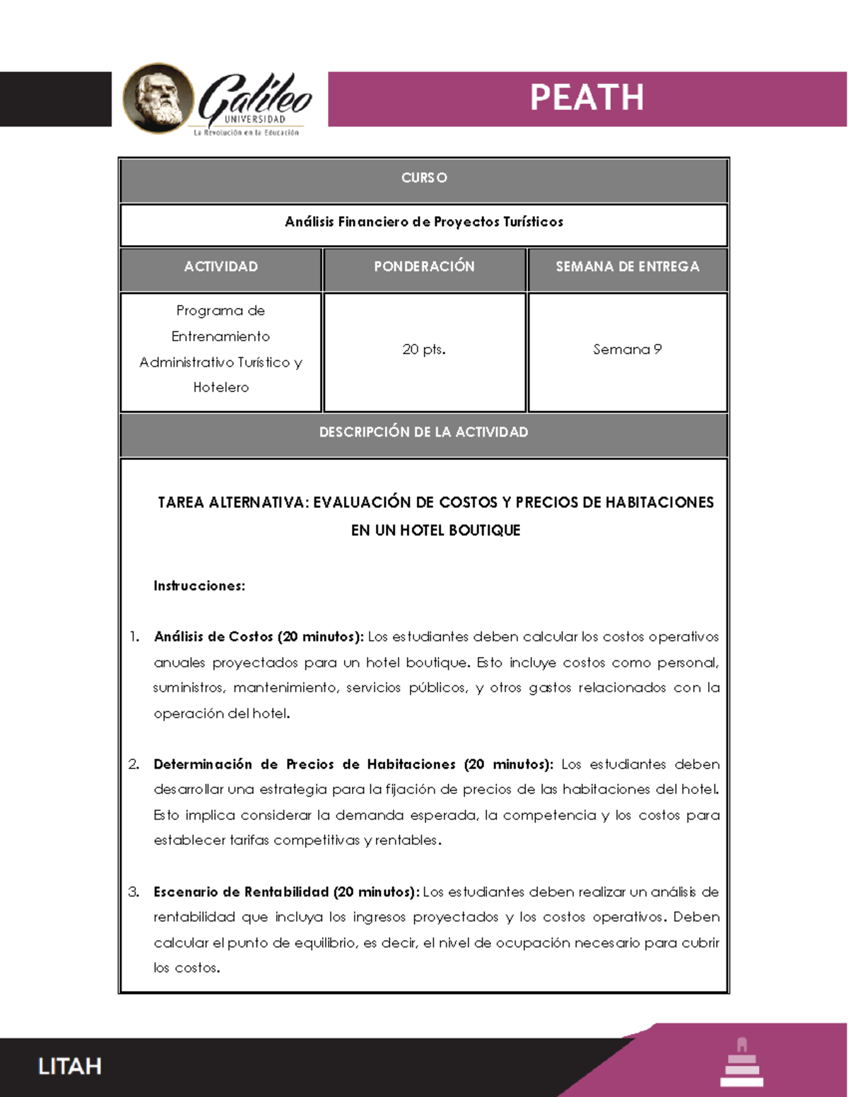 Analisis Financiero Peath - CURSO Análisis Financiero de Proyectos ...