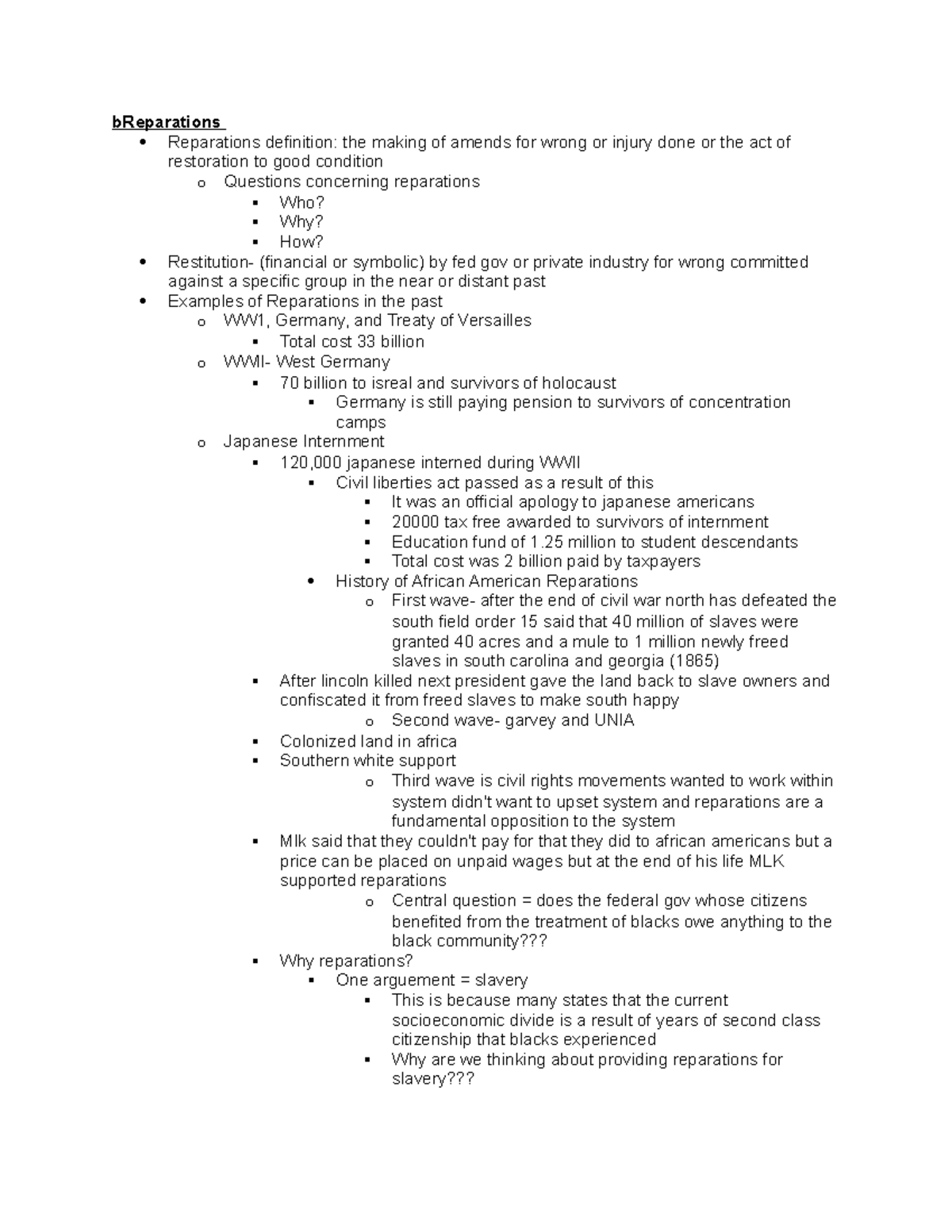 12:9 notes - bReparations Reparations definition: the making of amends ...