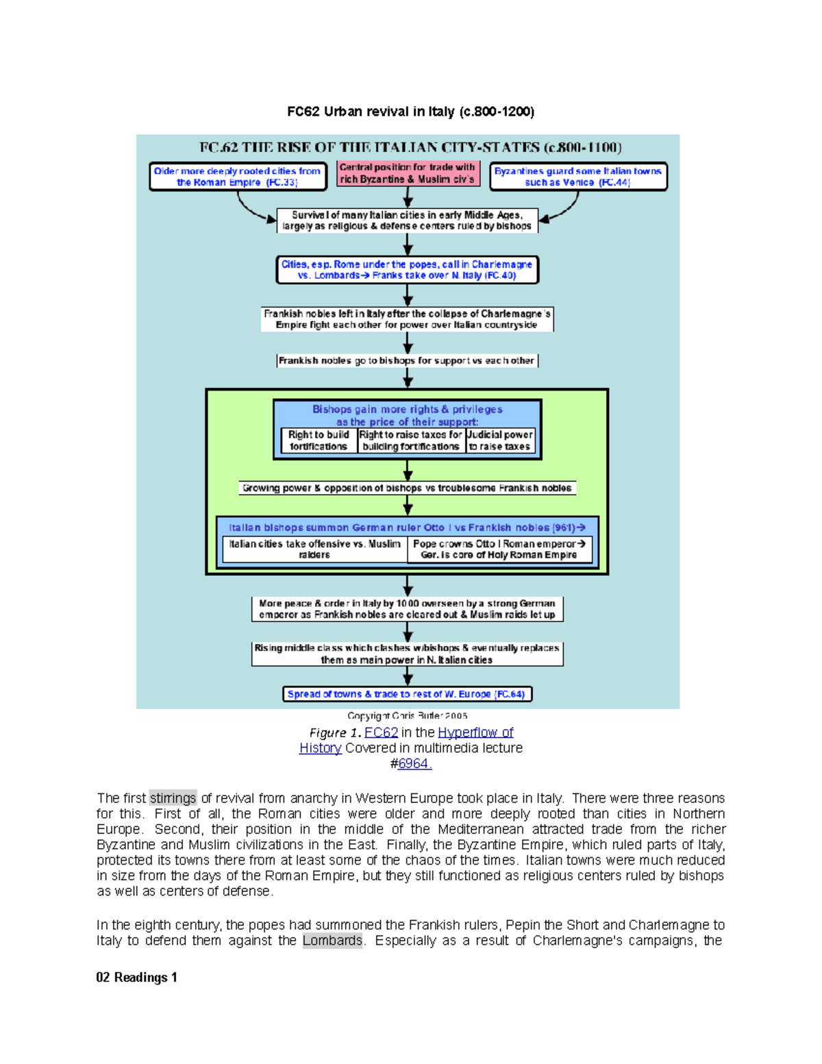 02 Readings 1 - 02 Readings 1 FC62 Urban revival in Italy (c-1200 ...