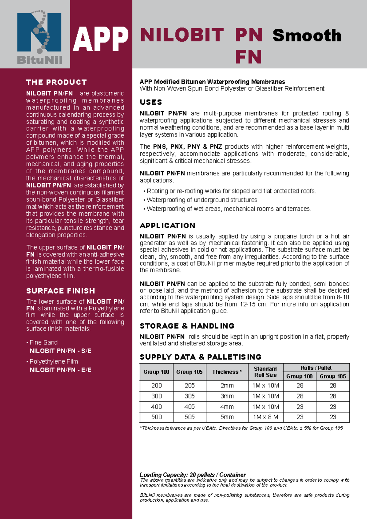 Nilobit PN Torch-on membrane - HE - NILOBIT PN Smooth FN APP Modified ...