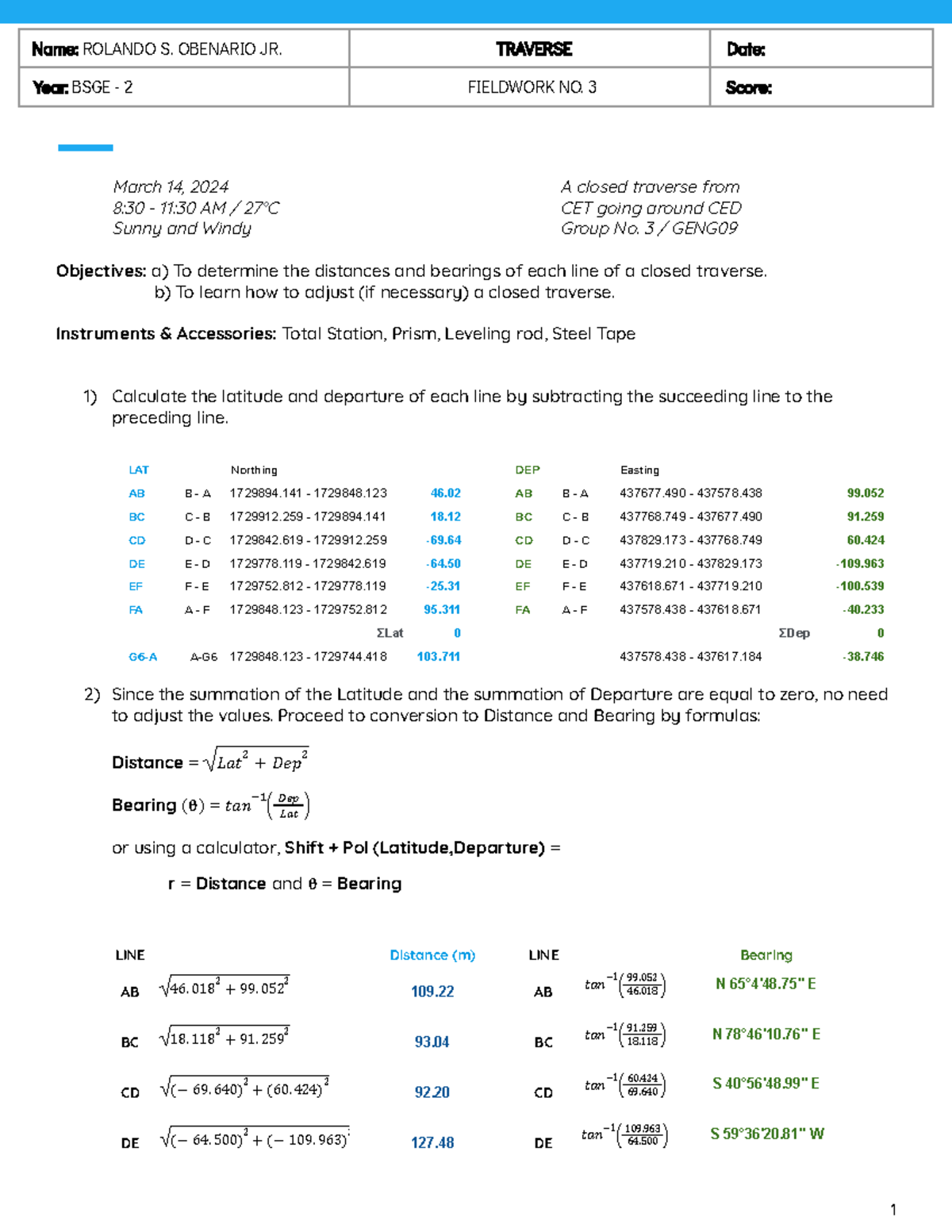 [Traverse] Activity No. 3 - Name: ROLANDO S. OBENARIO JR. TRAVERSE Date ...