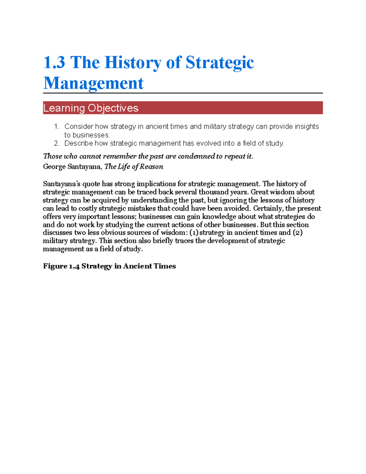 1.3 The History of Strategic Management - Lecture Notes - Michael ...