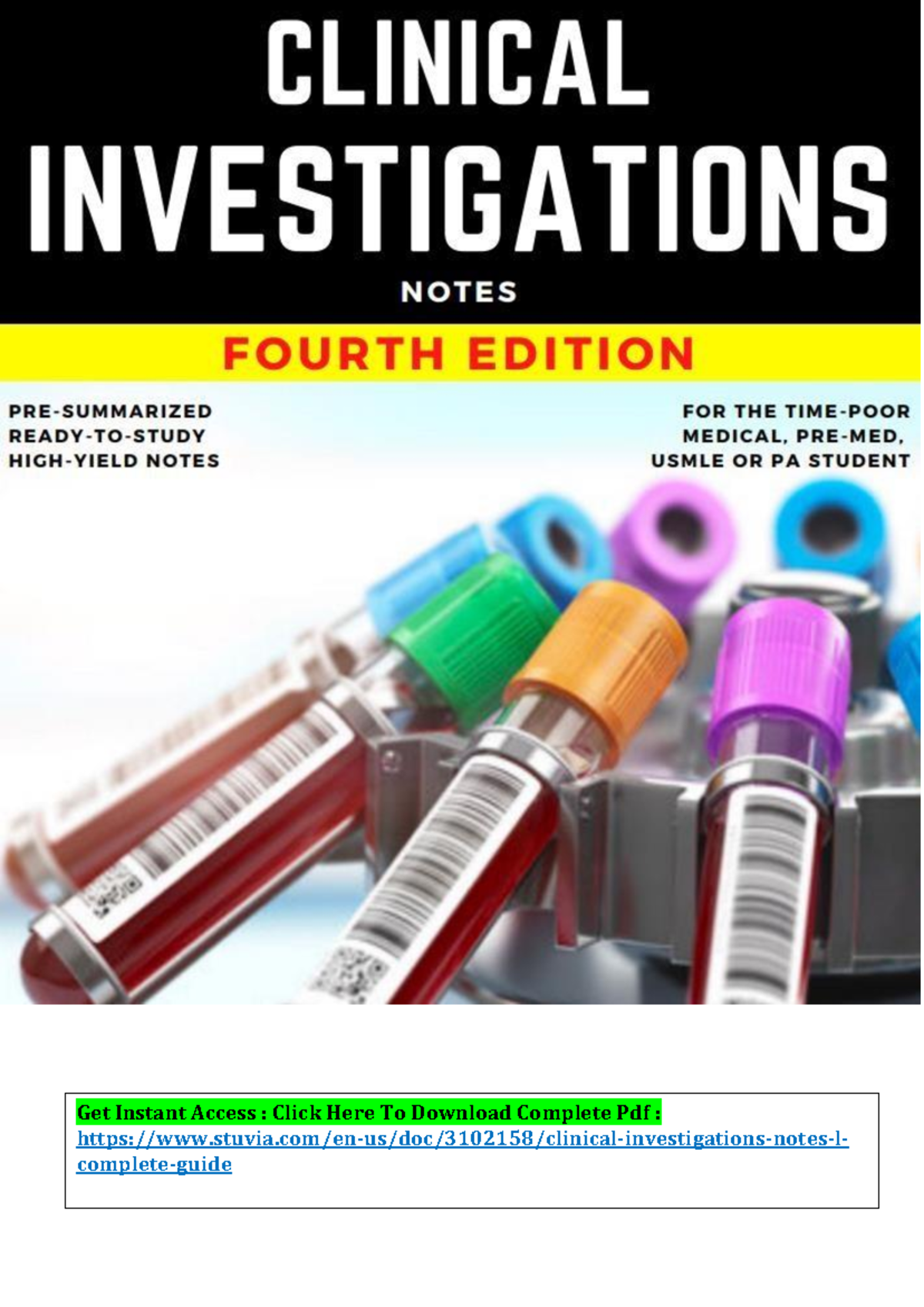 Clinical Investigations Notes - Get Instant Access : Click Here To ...