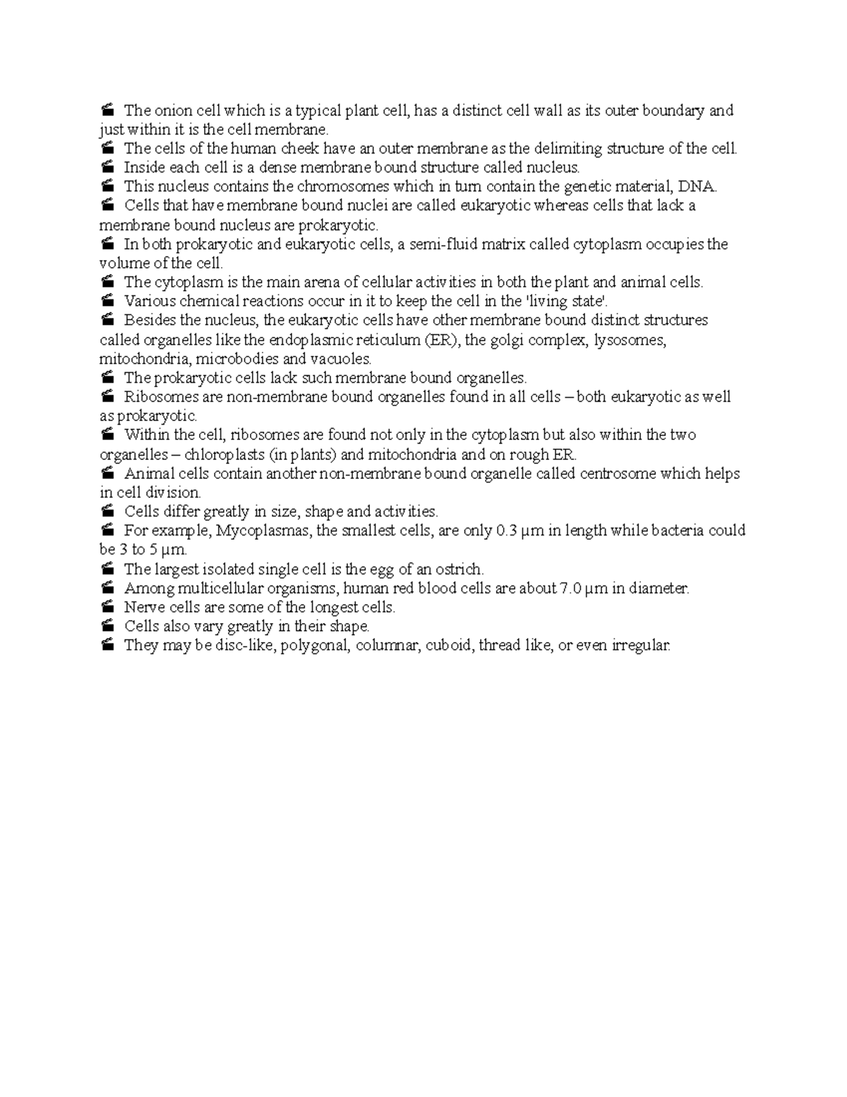 The cell - This is my explanation to what I understand from the word ...