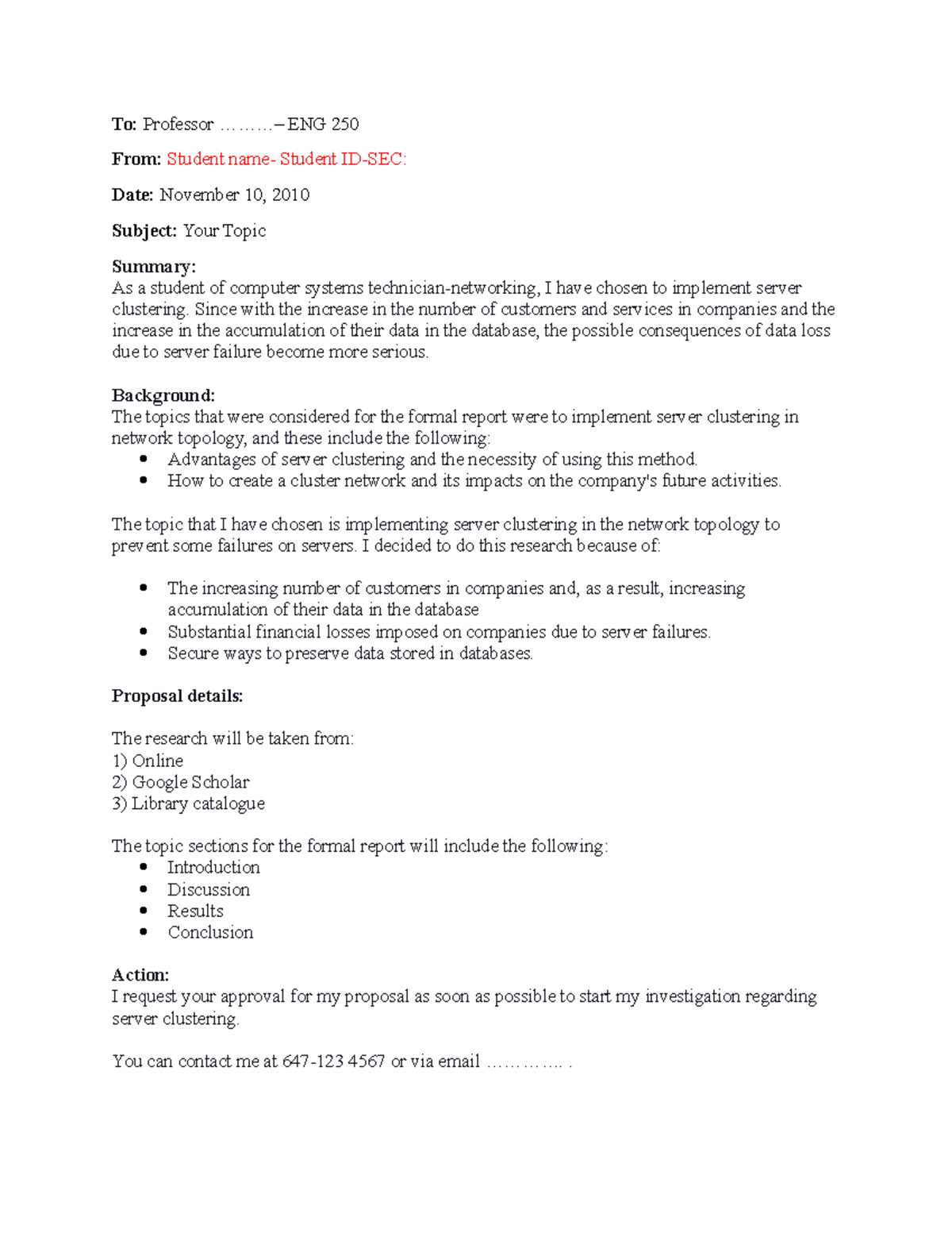 Fomal report Part A -Sample - ENGL-250 - Centennial College - Studocu