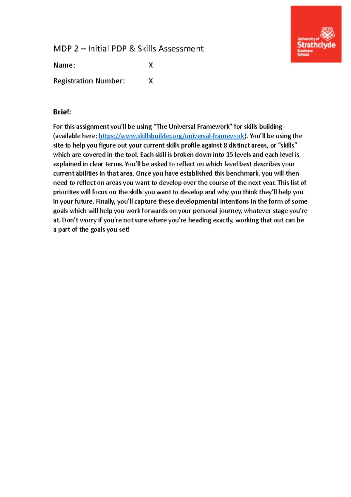 Initial PDP Action Plan - MDP 2 – Initial PDP & Skills Assessment Name ...