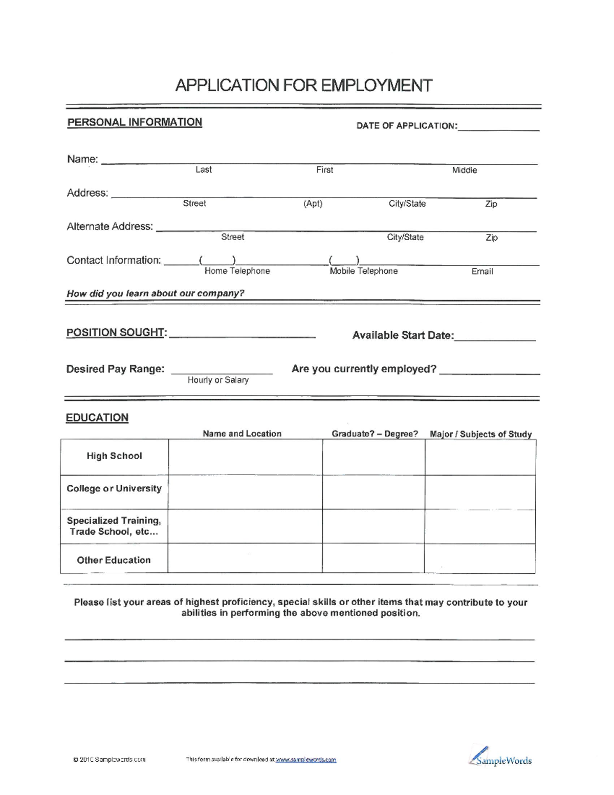 Mock Application for Employment - MAST 1180 - Studocu