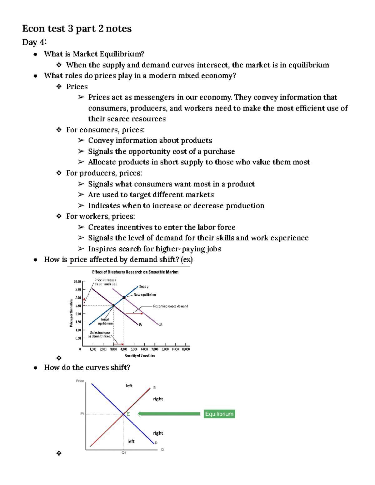 Econ test 3 part 2 notes - Study guide for part 2 of unit 3 - Econ test ...