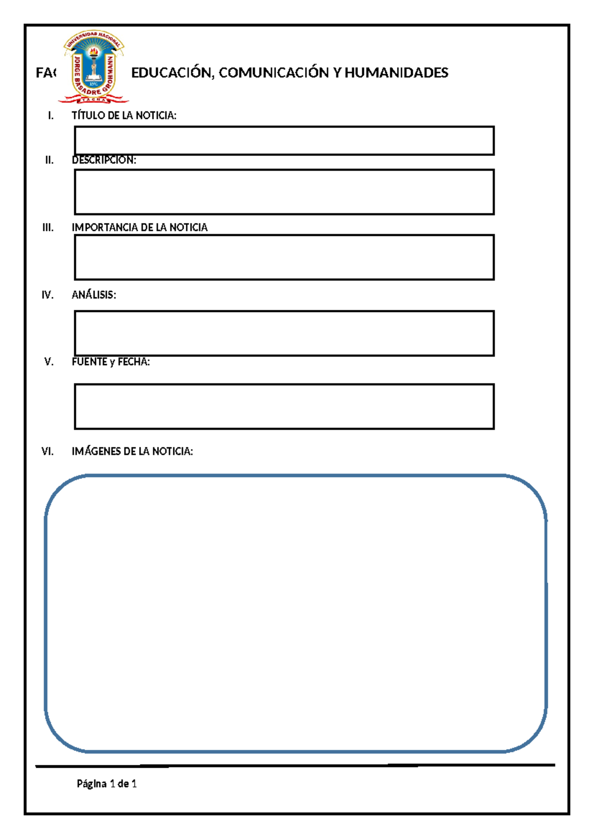 Formato DE Noticia - Lenguaje Y Comunicación - FACULTAD DE EDUCACIÓN ...