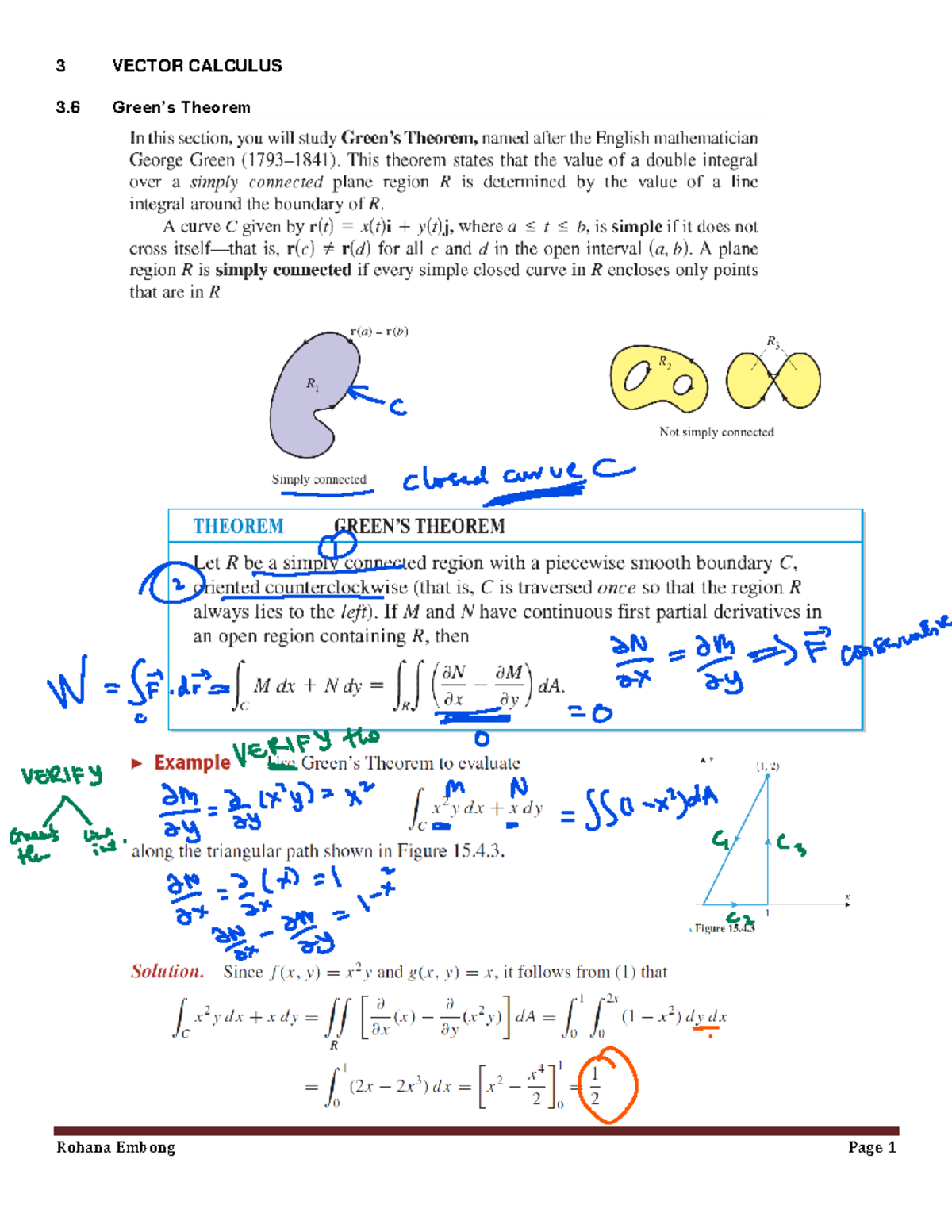 3.5 Greens Theorem inclass EMD3M3C EMD3M5A-Week11-Class 2 - 3 VECTOR ...