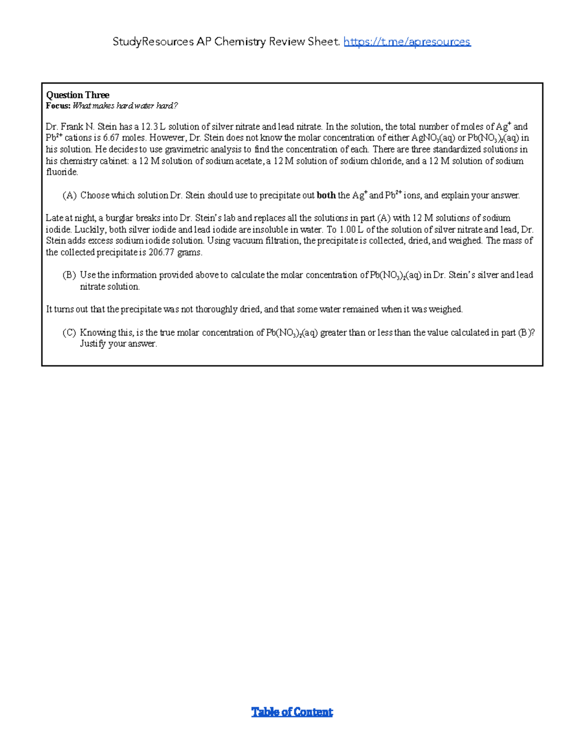 Fundamentals Chemistry Part 27 - StudyResources AP Chemistry Review ...