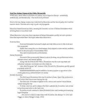 FILM - UNIT 14 - PUSTAY - The Hollywood Renaissance: Hollywood in the ...