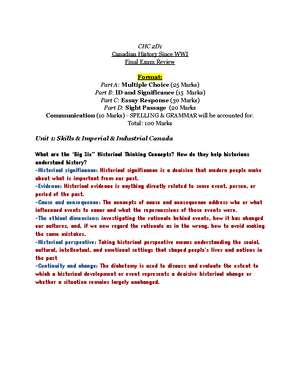 final history exam review unit 2 - CHC 2D Canadian History Since WWI ...