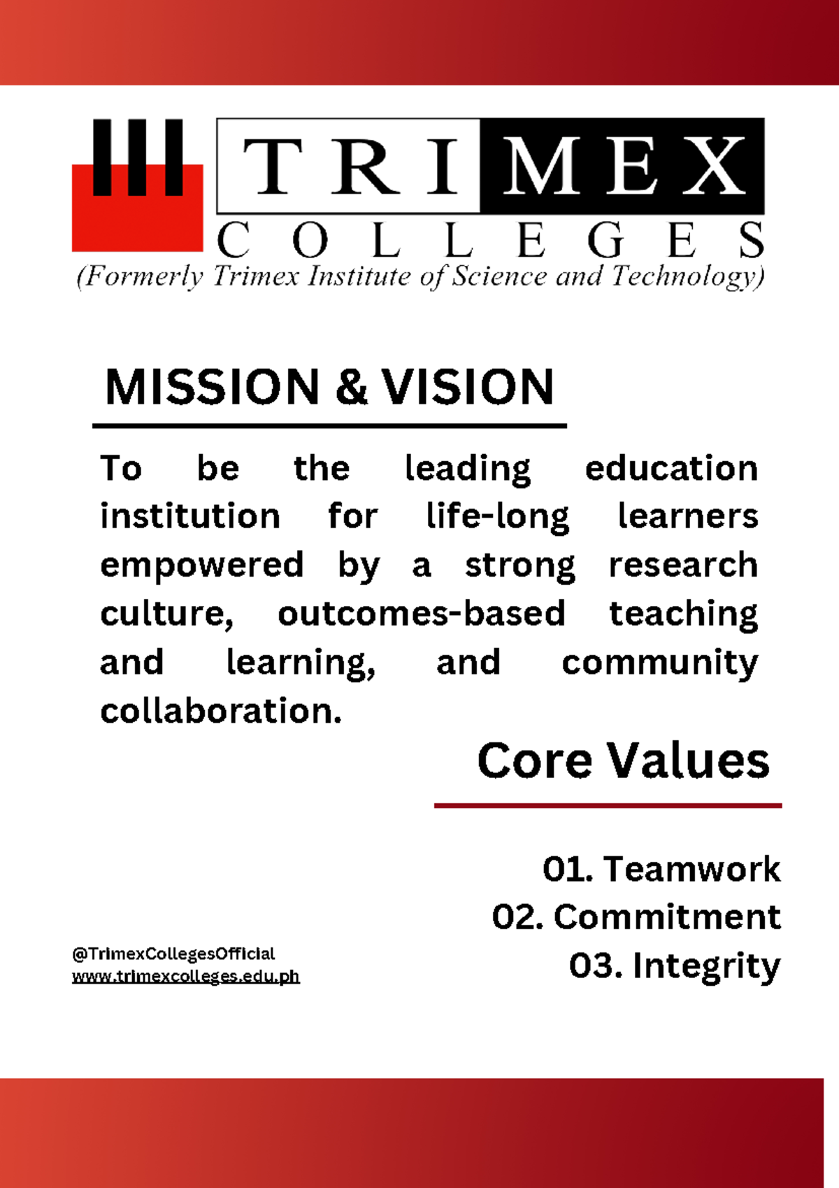 Mission- Vision - Summary Bachelor of science in accountancy - MISSION ...