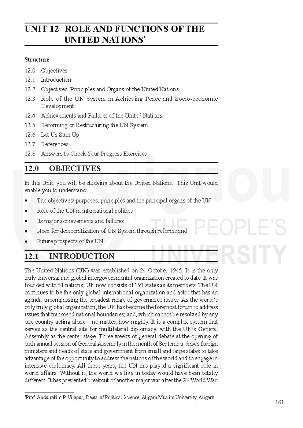 Unit-12 - Notes - Role and Functions of the UNIT 12 ROLE AND FUNCTIONS ...
