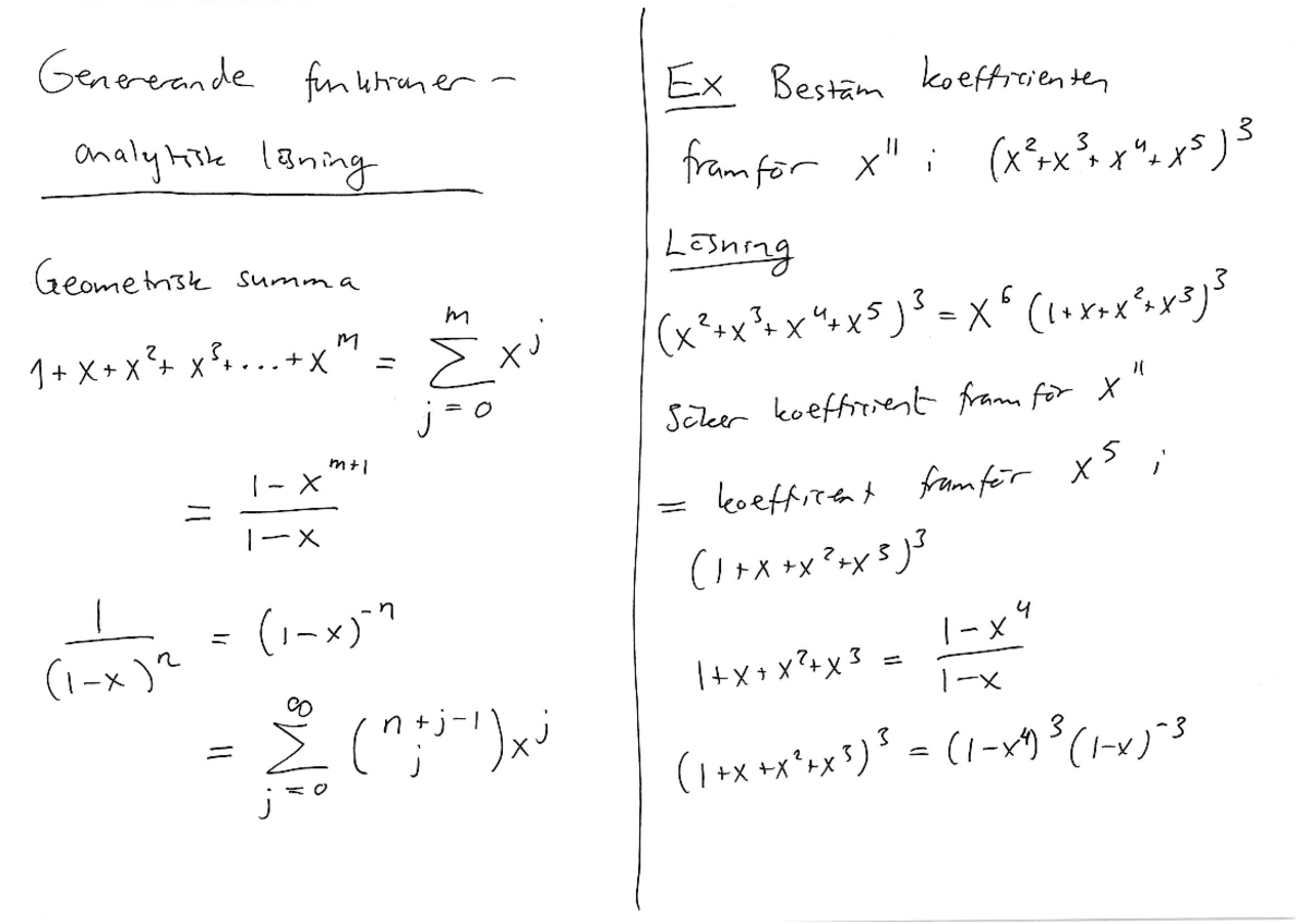 Gen Funktion 3 - Diskret matematik för lärare - Genereande functioner ...