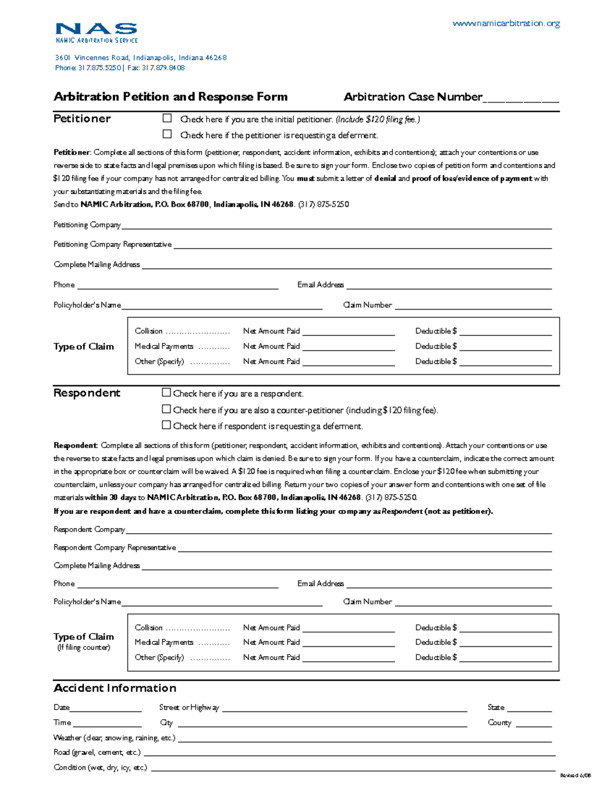 Arb Petition Form ...
