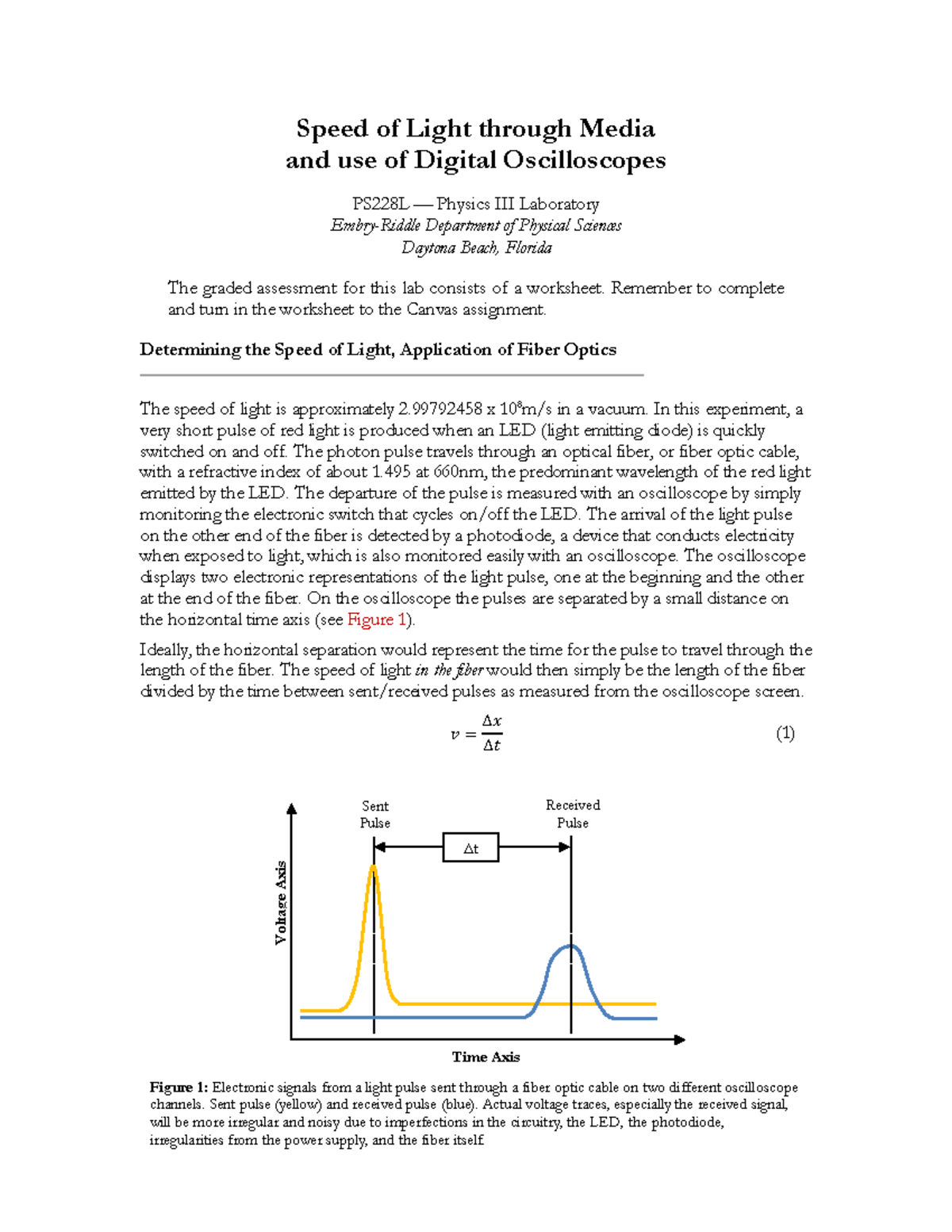 Speedof Light-digi Oscope - Speed of Light through Media and use of ...