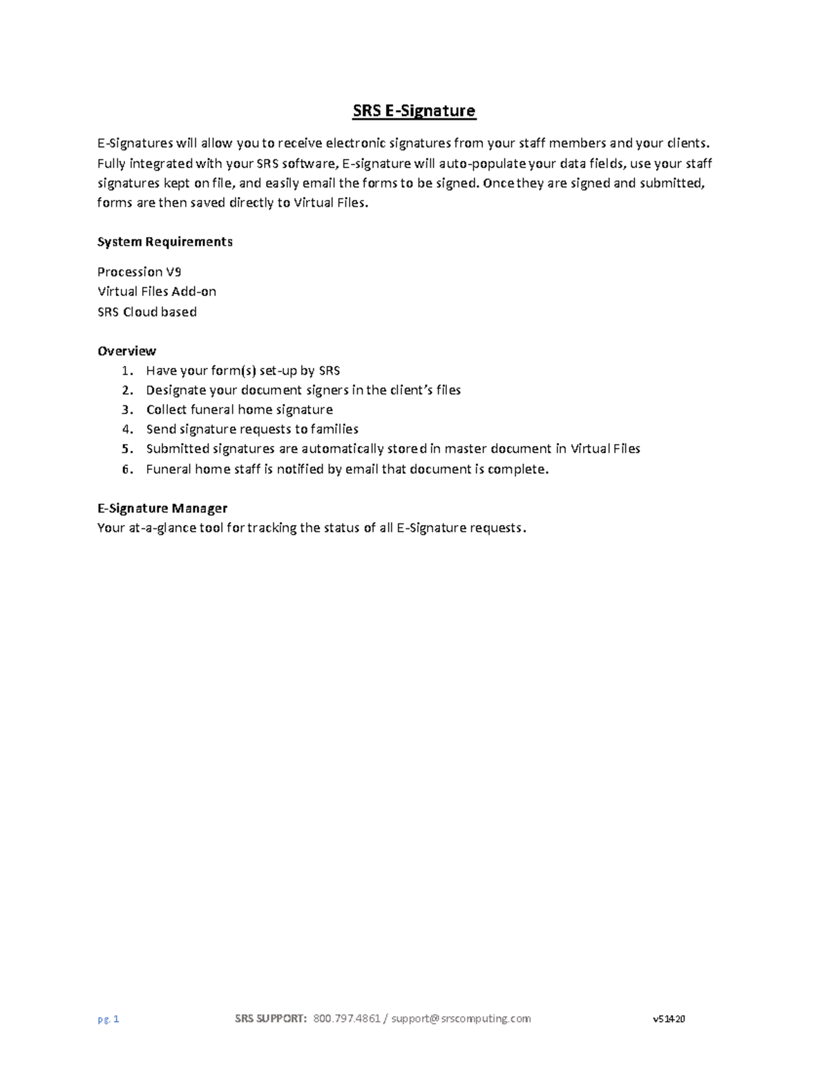 E-Signature Training PDF - SRS E-Signature E-Signatures will allow you ...