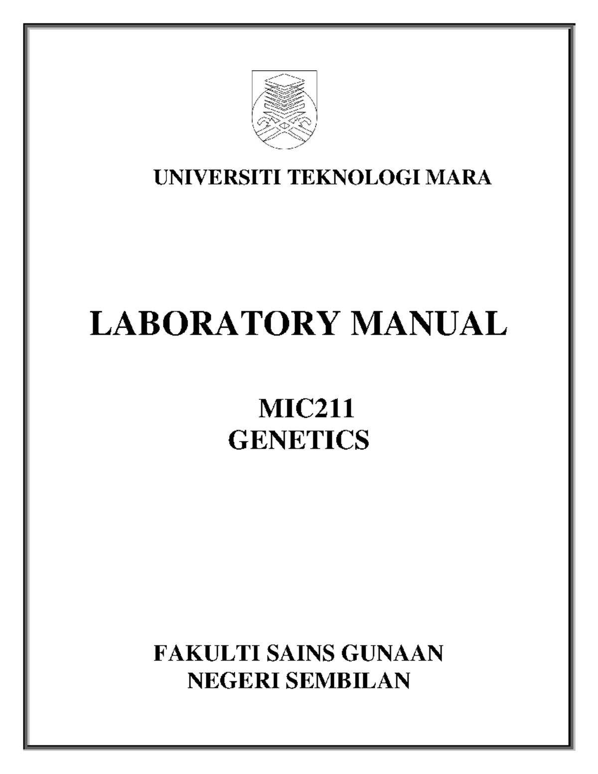 Lab Manual MIC211 - UNIVERSITI TEKNOLOGI MARA LABORATORY MANUAL MIC ...