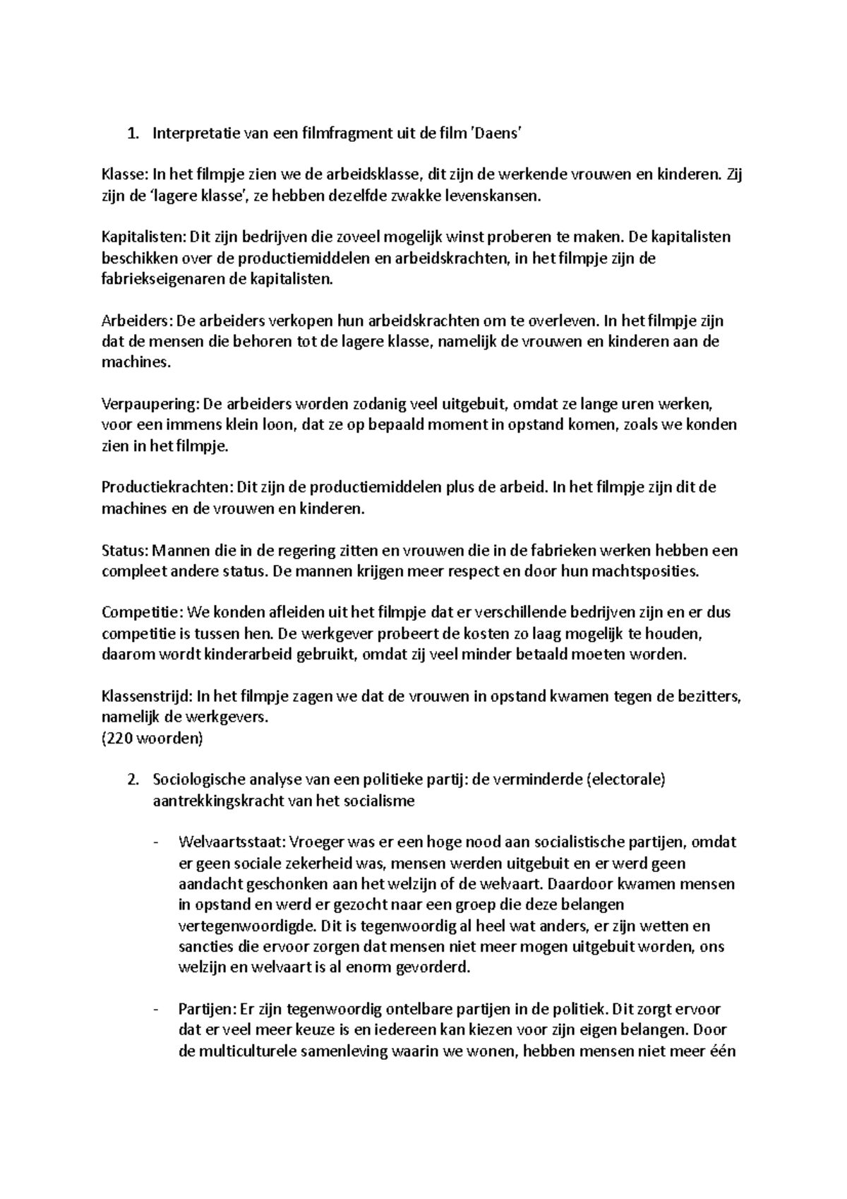 Opdracht 6 - Interpretatie van een filmfragment uit de film 'Daens ...