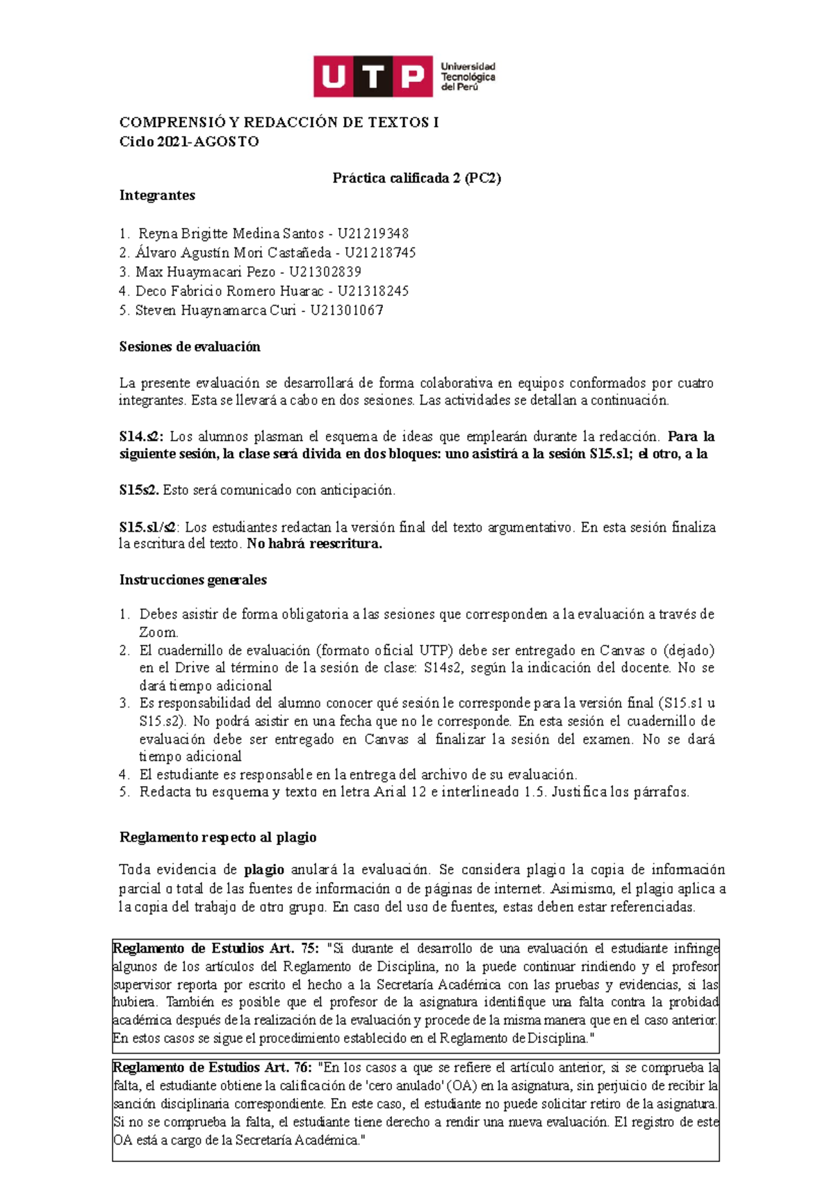 S14.s2 y S15 Práctica Calificada 2 (Formato oficial UTP) 2021-agosto - investigación académica ...