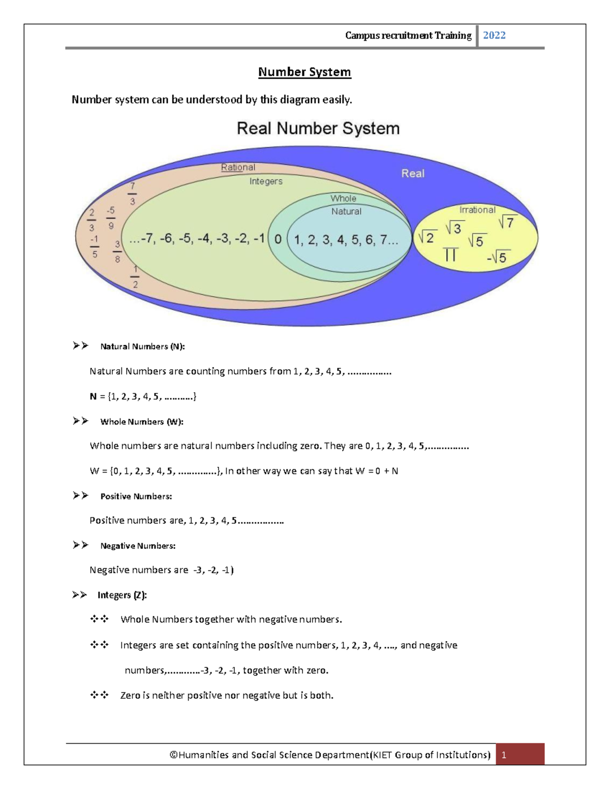 Number System f4f43046 ea4f5cddc0e522cac816a4fc - Number System Number ...
