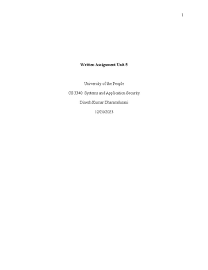 Written Assignment Unit 7 - I chose Google Cloud and Amazon Web Services (AWS) as they are the ...