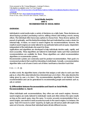 SMA Important Answer - SMA UT 2 Marks Q What are core characteristics ...