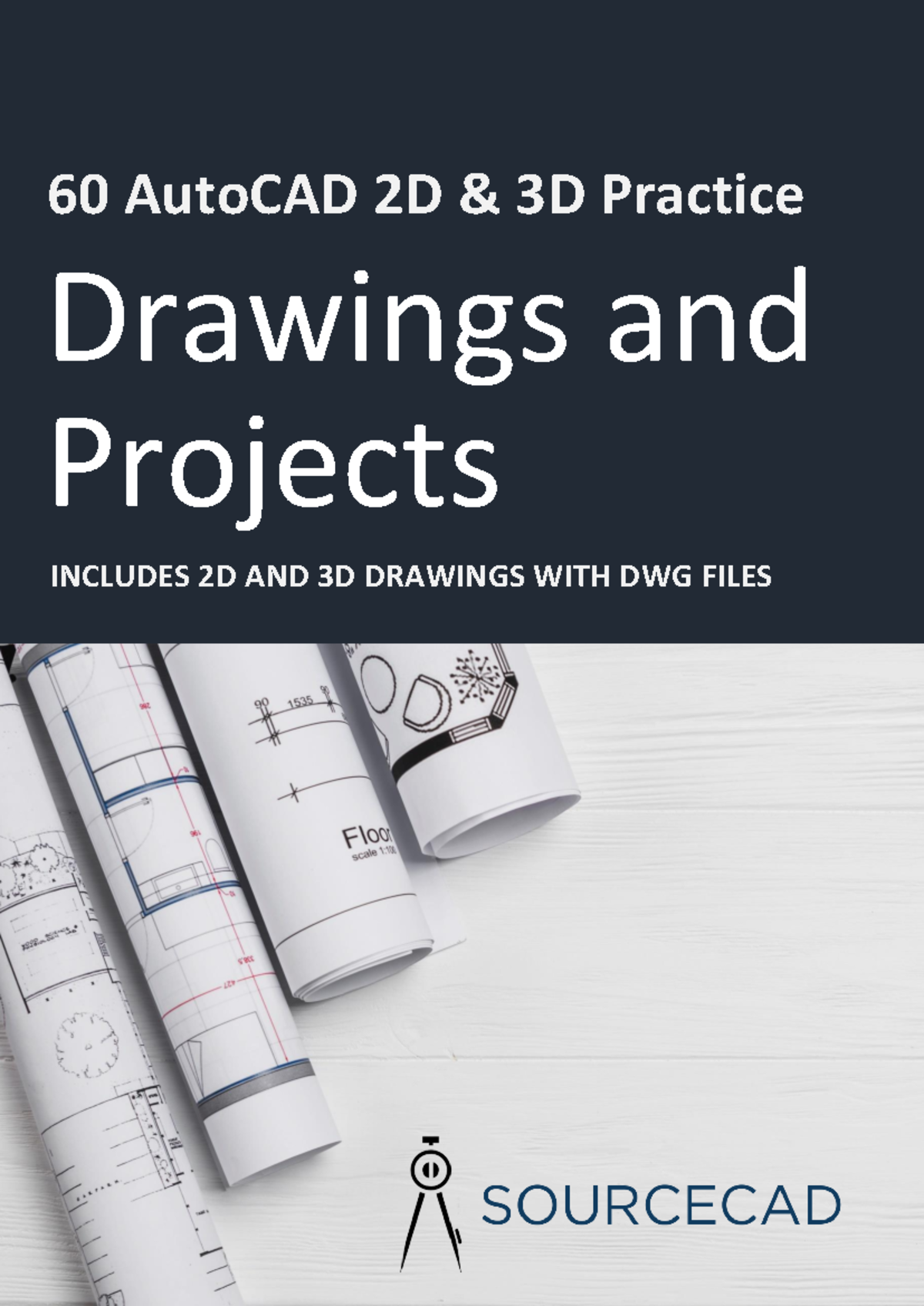Autocad Practice - 50 CAD Practice Drawings 60 AutoCAD 2D & 3D Practice ...